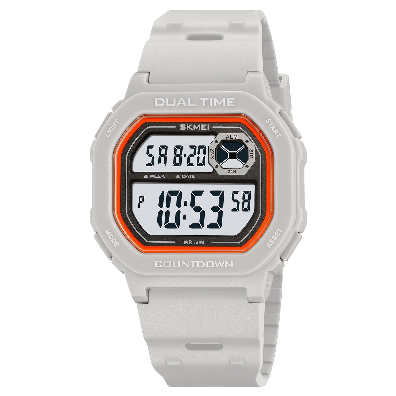 SKMEI Mens Digital Watch Square Sports Military Watches Waterproof ...