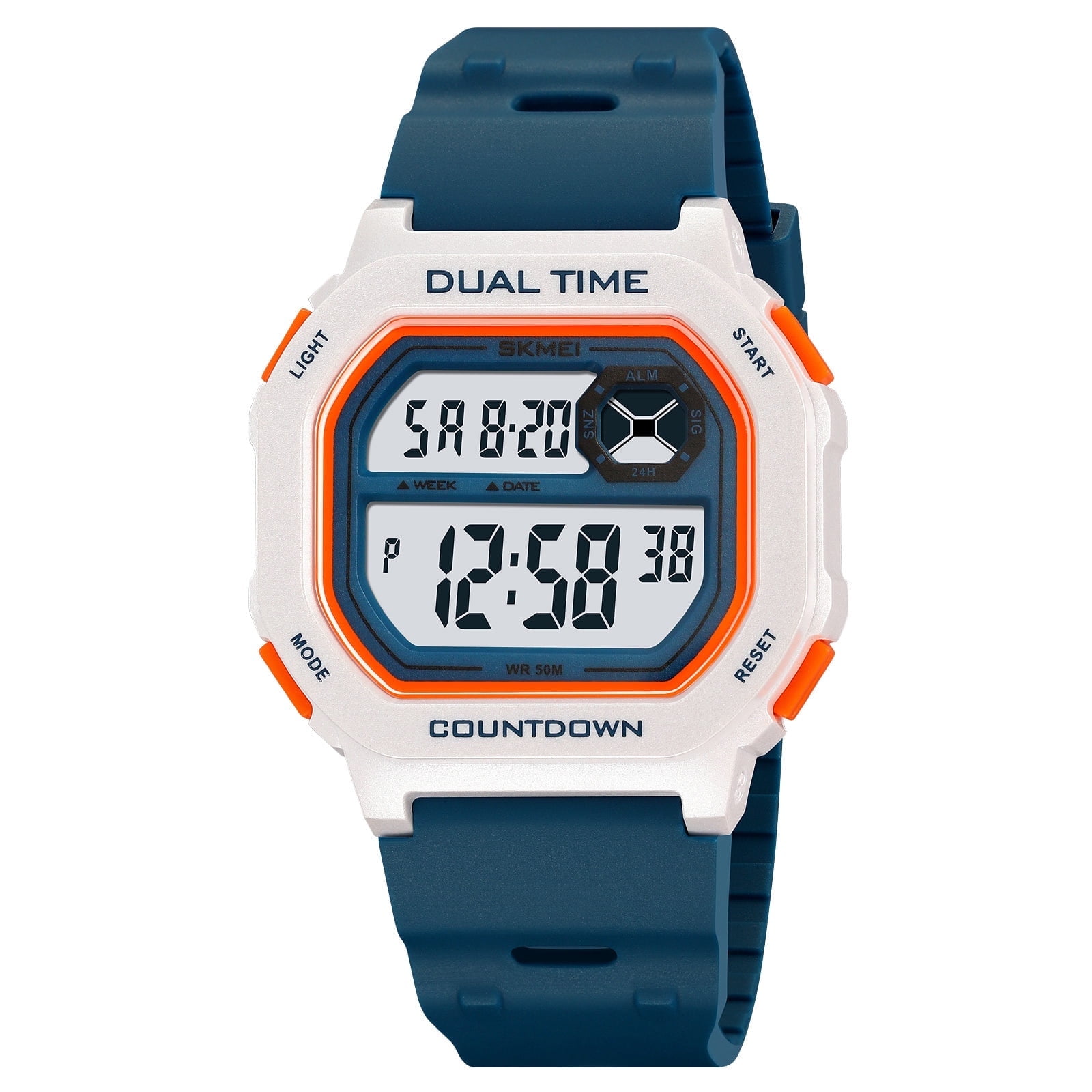 SKMEI Mens Digital Watch Square Sports Military Watches Waterproof ...