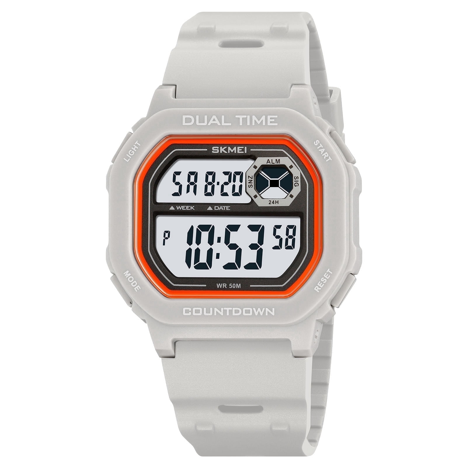 SKMEI Mens Digital Watch Square Sports Military Watches Waterproof ...