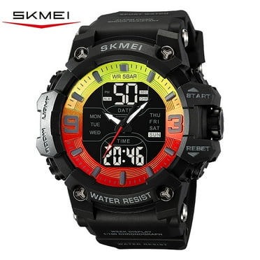SKMEI Men's Military Watch, Waterproof Watches for Men with Stopwatch ...