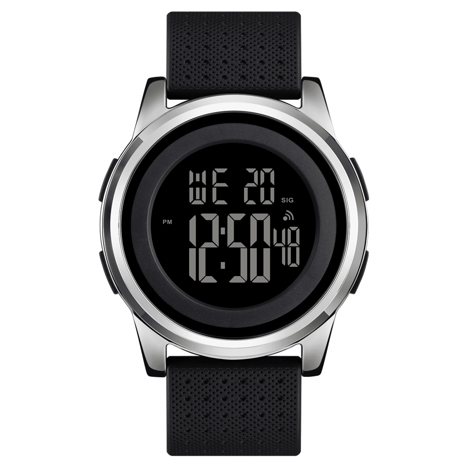 SKMEI Mens Watch Ultra-Thin Digital Sports Watch Waterproof Stainless ...
