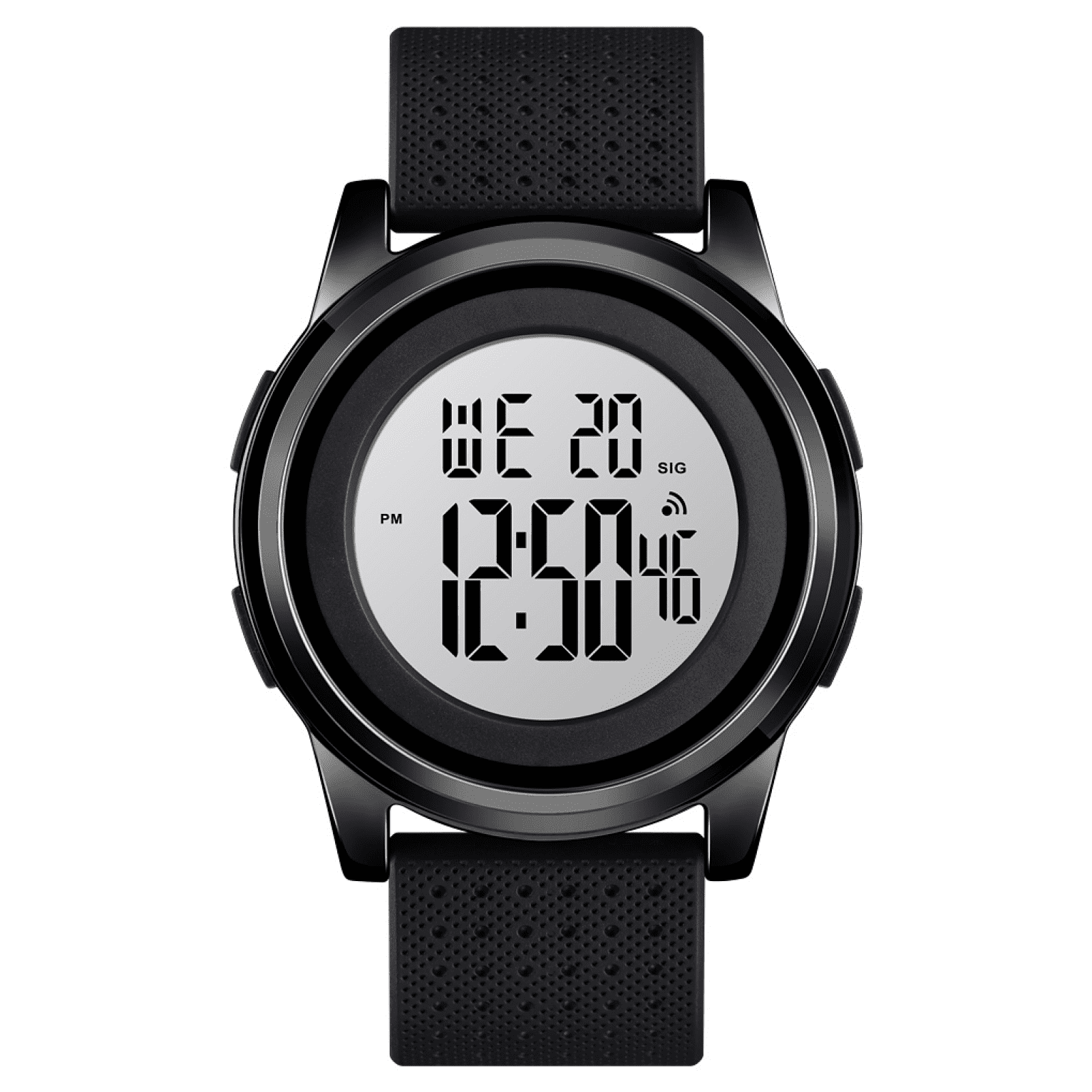SKMEI Mens Watch Ultra-Thin Digital Sports Watch Waterproof Stainless ...