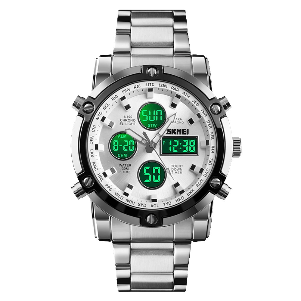 SKMEI Mens Wrist Watch, Waterproof Military Analog Digital Watches with ...