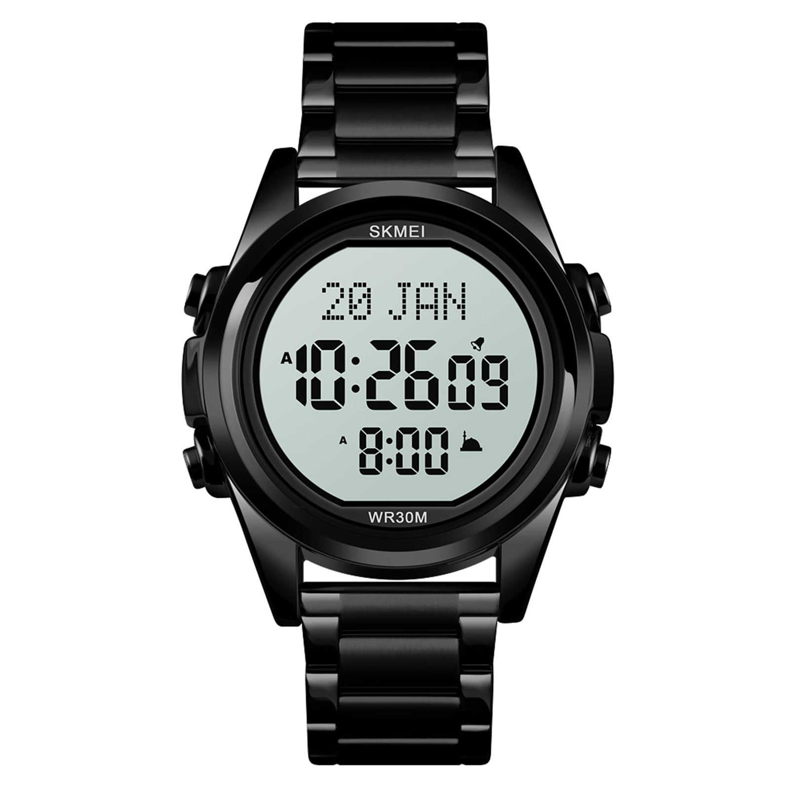 SKMEI Muslim Digital Watch for Prayer Qibla Compass Hijri Calendar ...