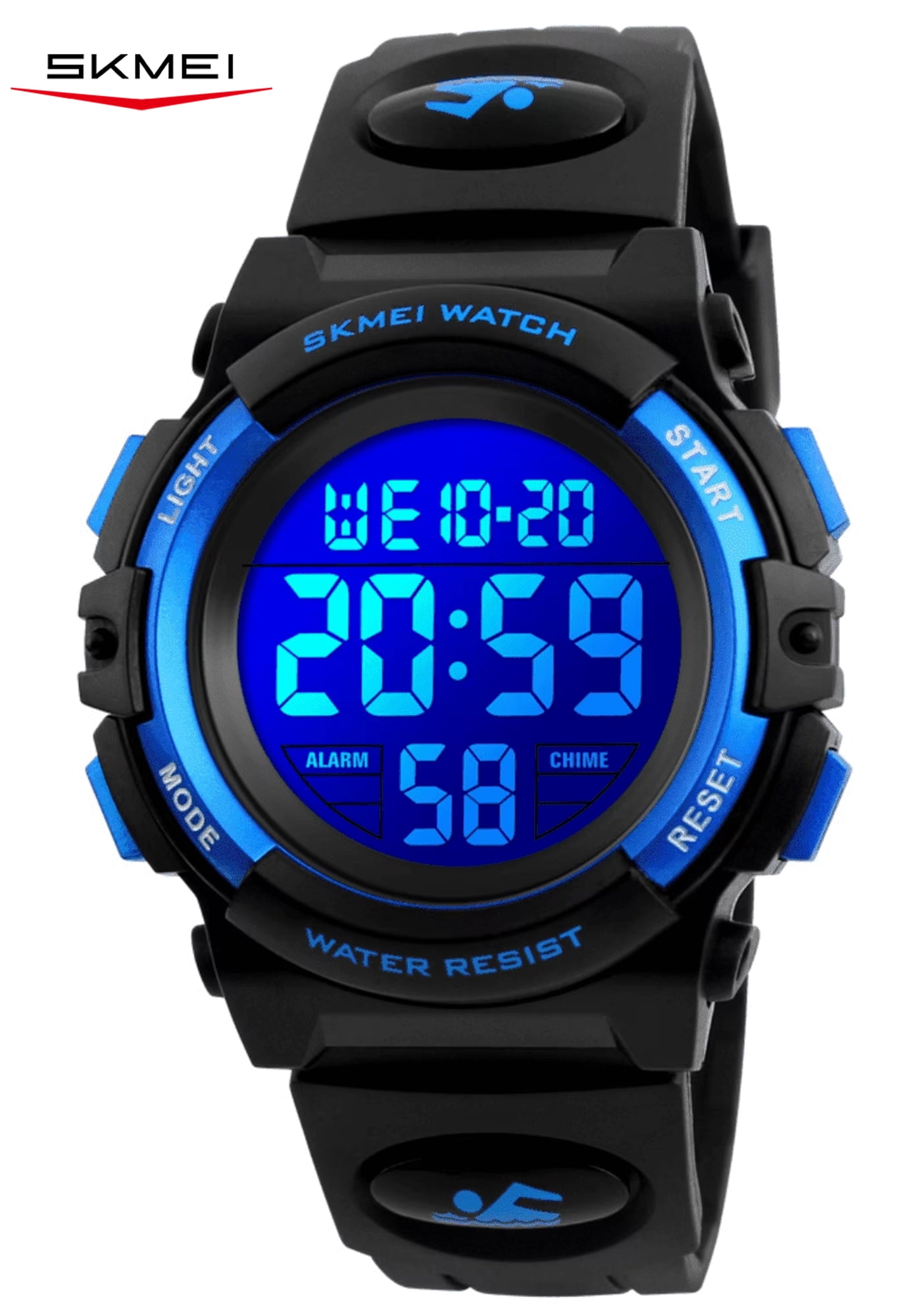 SKMEI Watch, Digital Sport Waterproof LED Watch with Alarm Stopwatch ...
