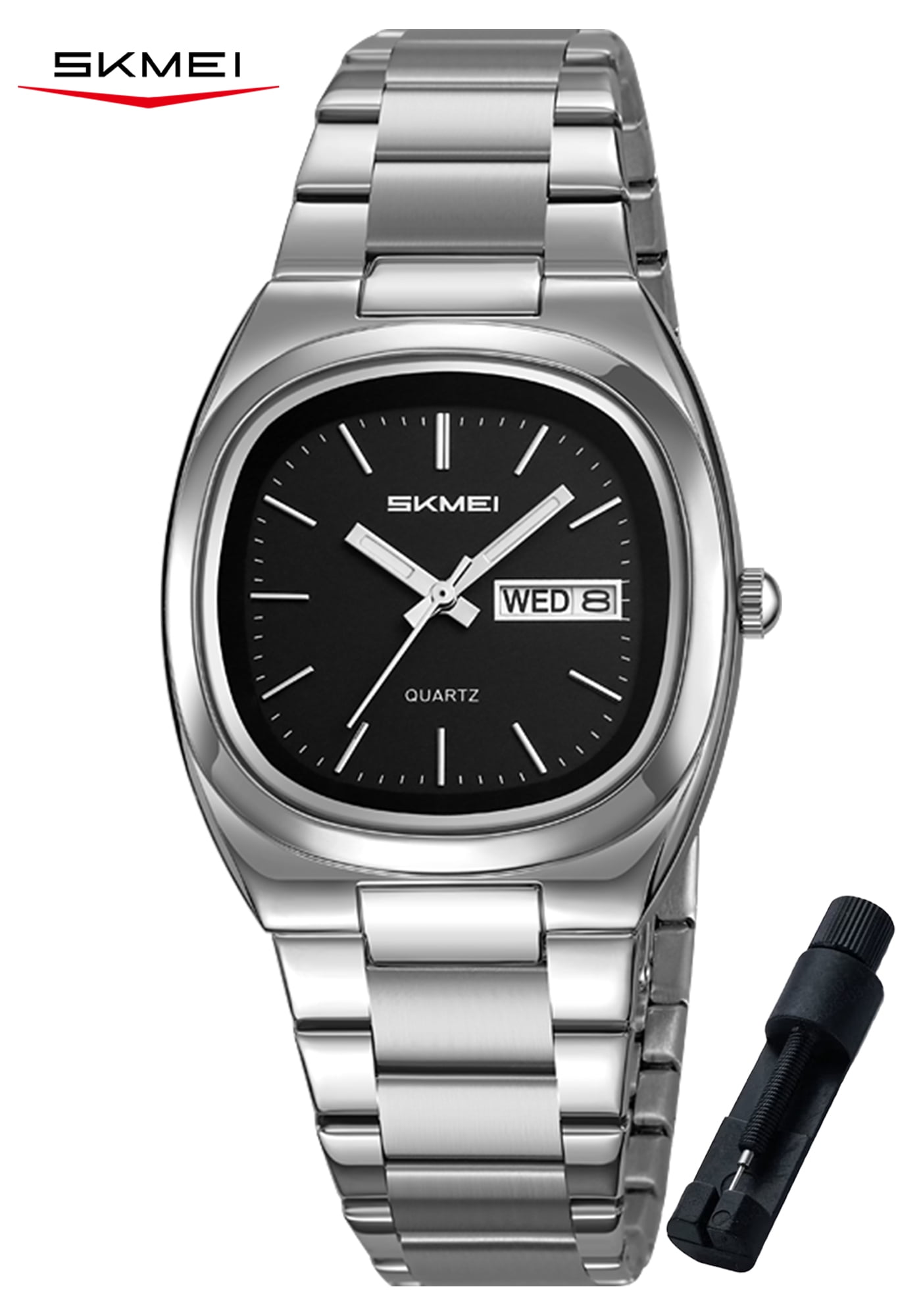 SKMEI Womens Watch Stainless Steel Waterproof Quartz Analog Watches for ...