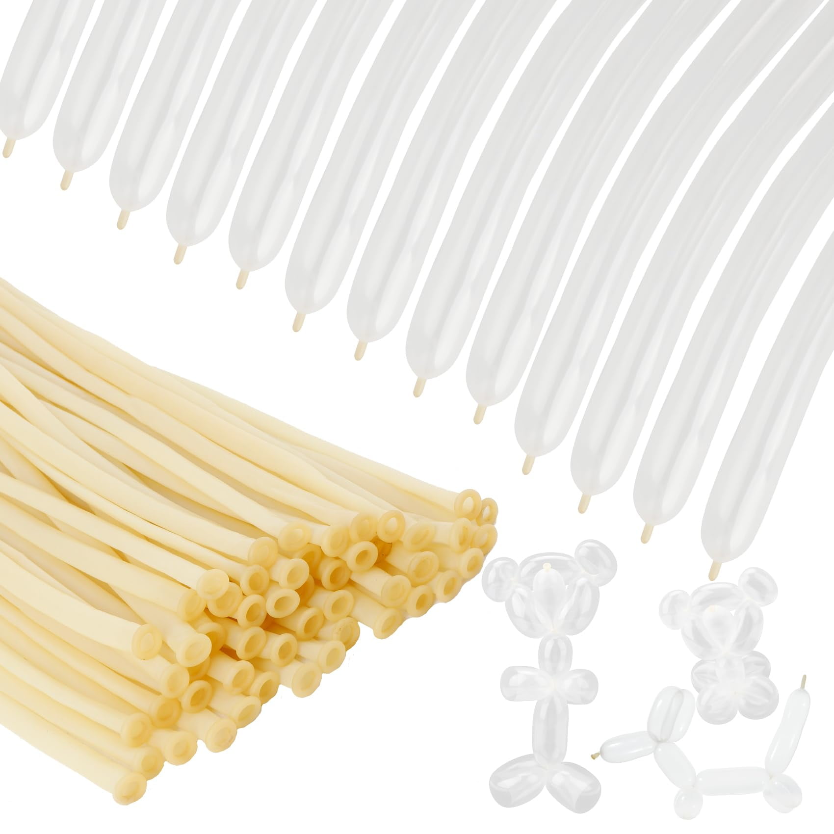 SKMOO 260 Balloons Clear, Thickening Long Balloons for Tying Balloon ...