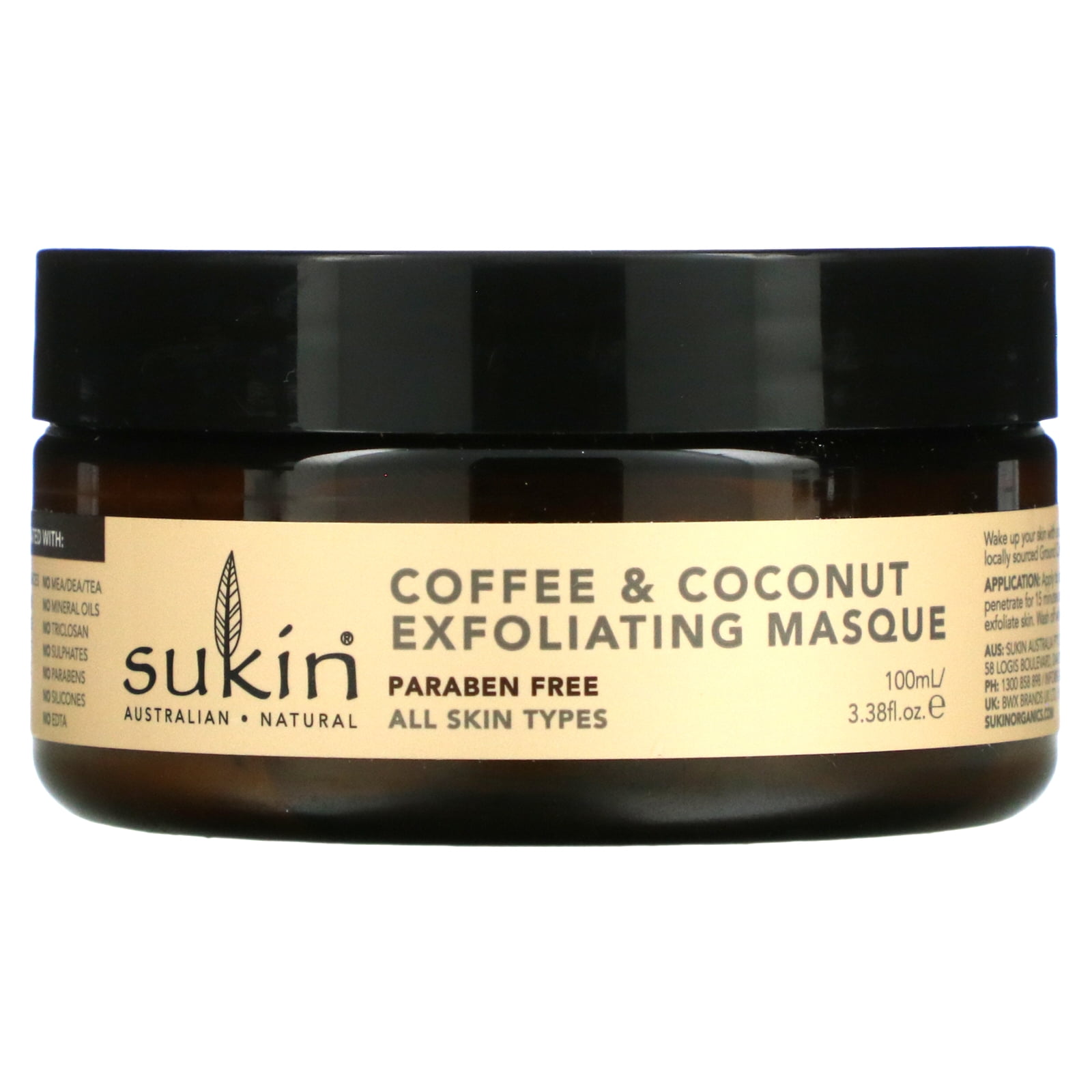Sukin Coffee & Coconut Exfoliating Face Mask - Walmart.com
