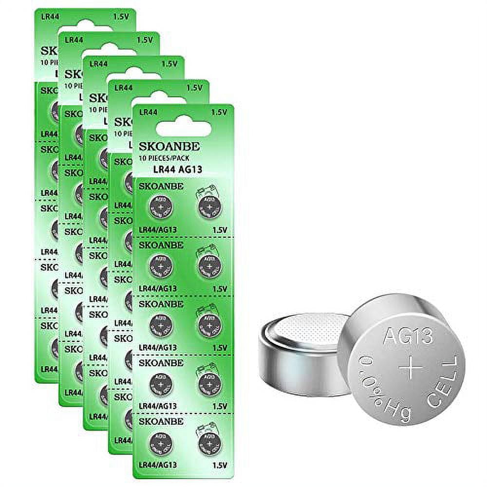 SKOANBE AG13 LR44 303 357 A76 SR44 1.5V Battery Button Coin Cell ...