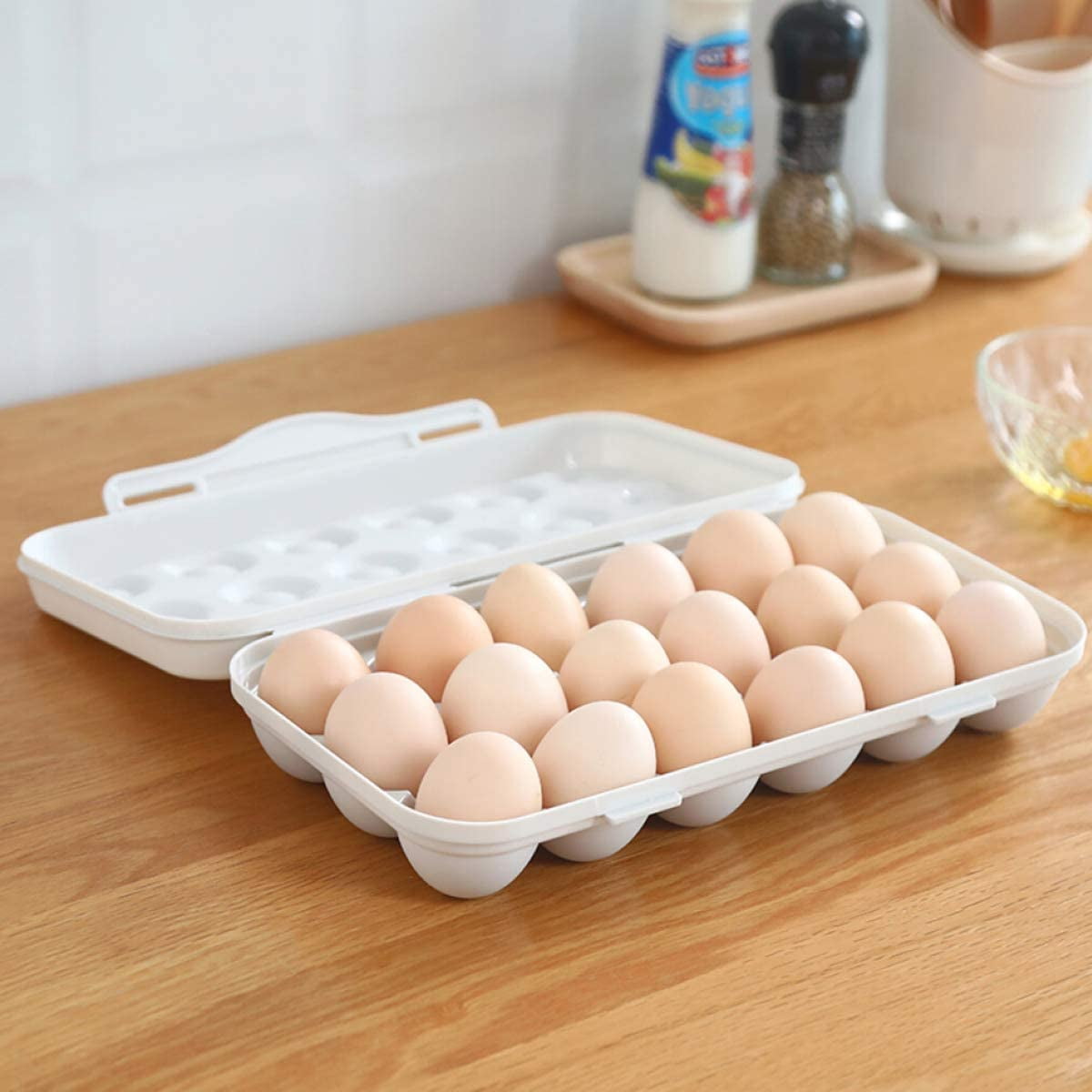 SKOFRI Plastic Egg Holder Tray Storage Egg Box Plastic Portable ...