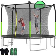NiamVelo 8 ft Trampoline with Safety Enclosure Net ,Outdoor Jump ...