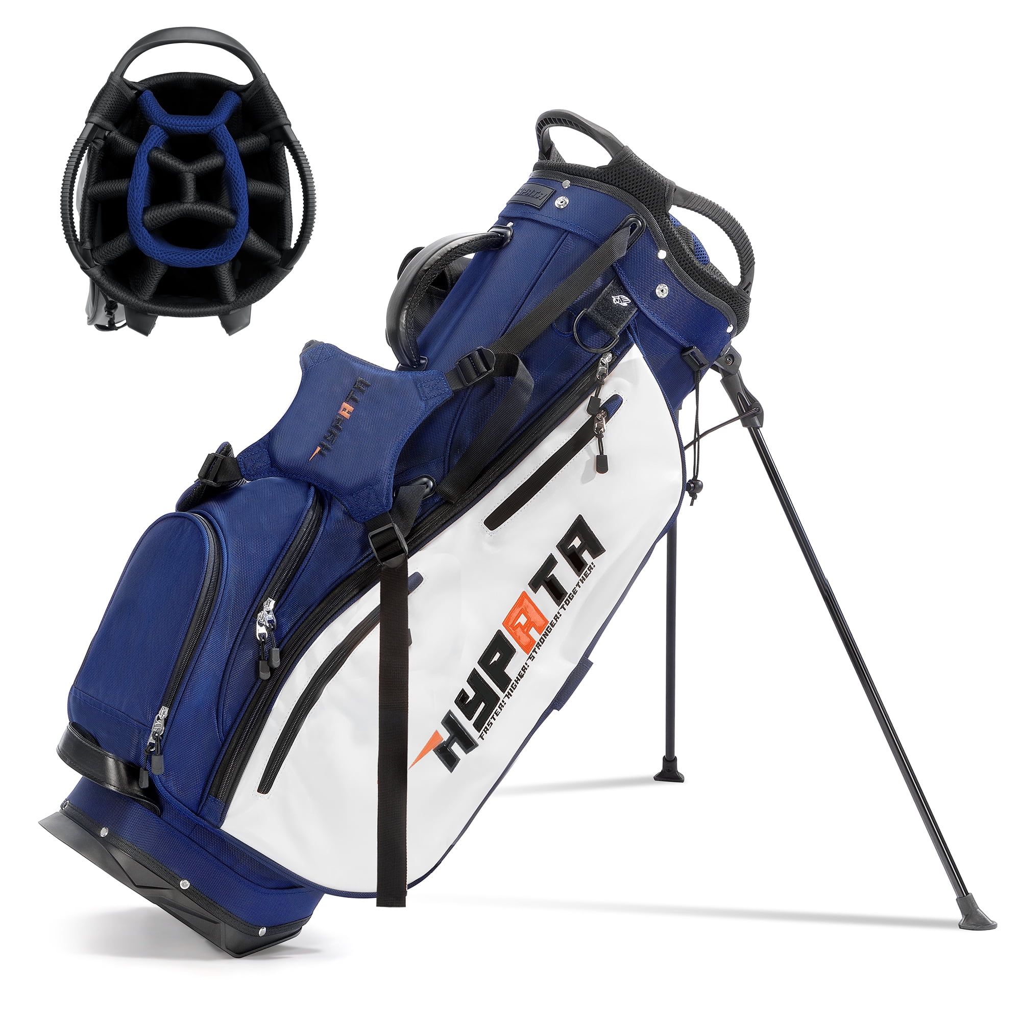 SKOK 14-Slot Stand Golf Bag with Waterproof Fabric & 8 Pockets ...