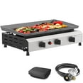 SKOK 3 Burner Outdoor Cooking Gas Grill-Portable Propane Griddle ...