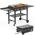 SKOK Foldable 3 Burners Gas Griddle-31.5''Outdoor Propane Griddle ...