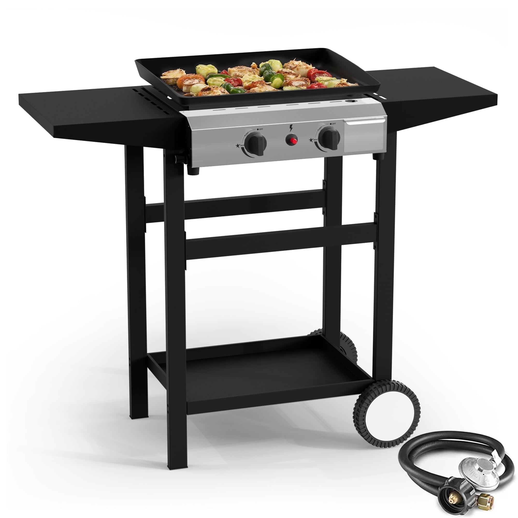 SKOK Outdoor Gas Griddle - 2 Burner, Propane Fuelled, Portable Griddle ...
