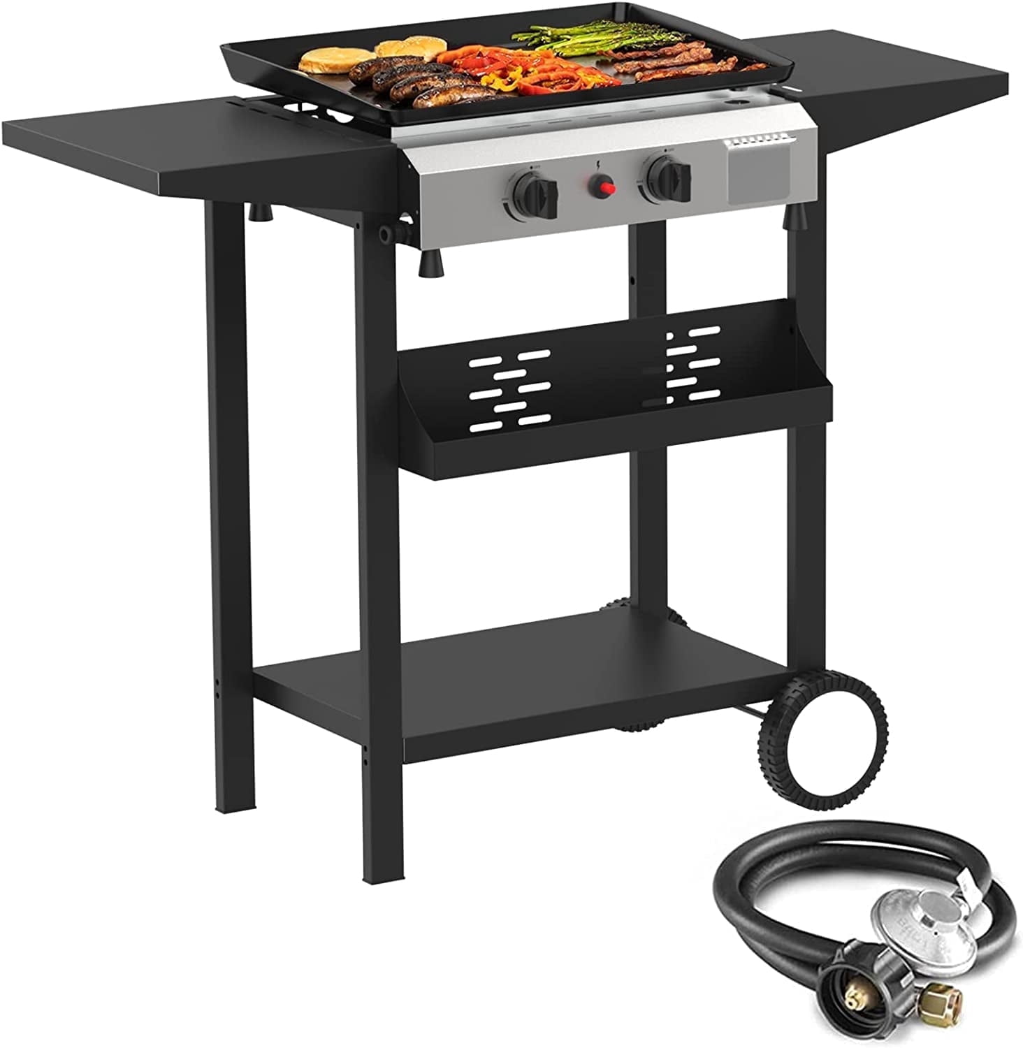 SKOK Outdoor Gas Griddle - 2 Burner, Propane Fuelled, Portable Griddle ...