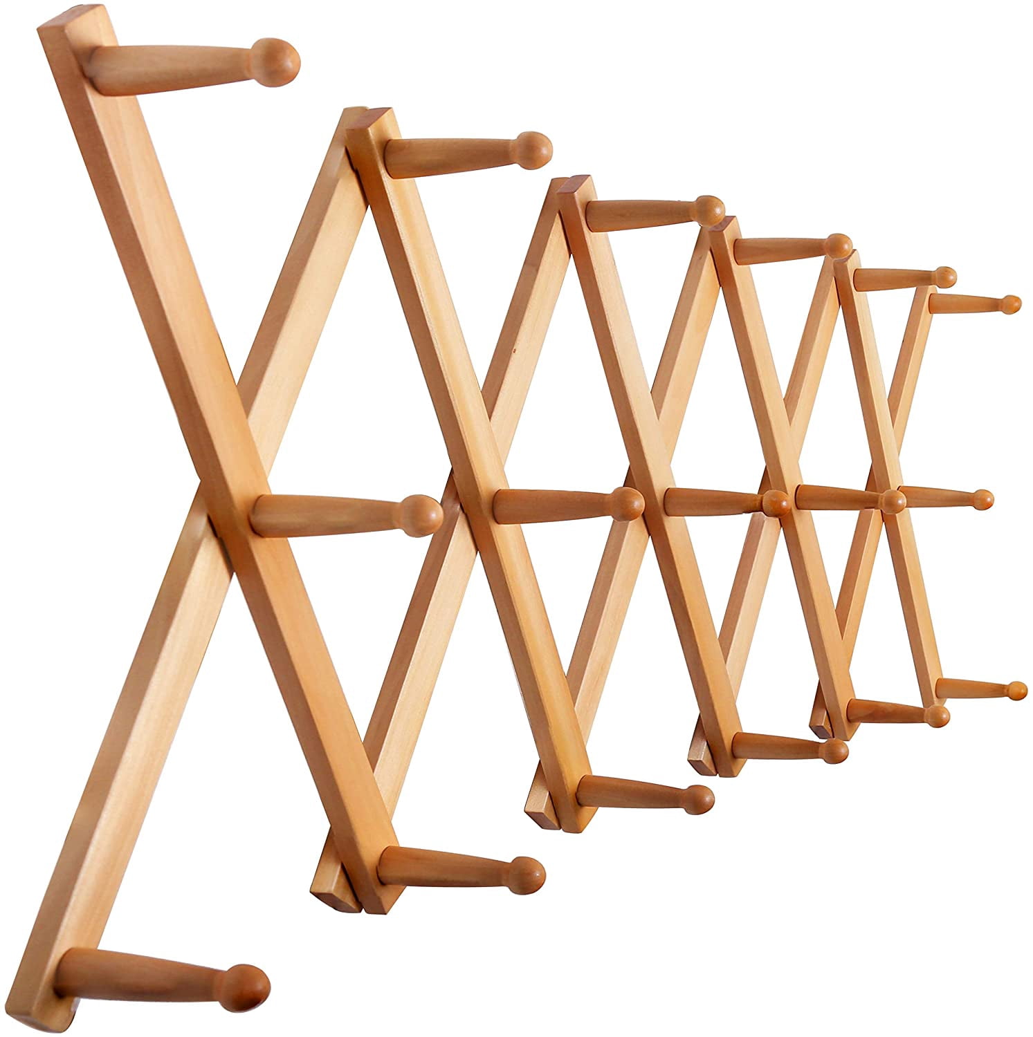 SKOLOO Accordion Wall Hanger, Modern Expandable Coat Rack Wall Mounted ...