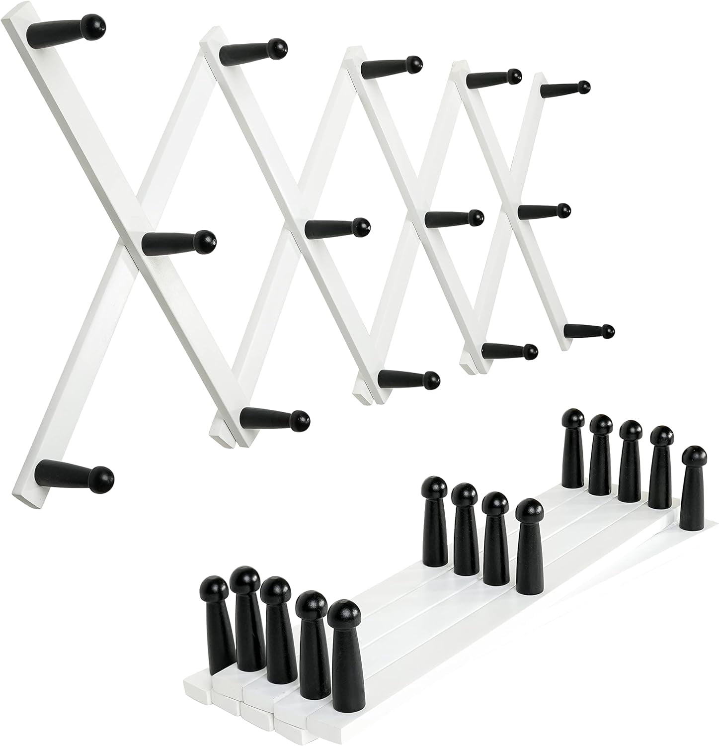 SKOLOO Accordion Wall Hanger, Pack of 2, Modern Expandable Coat Rack ...
