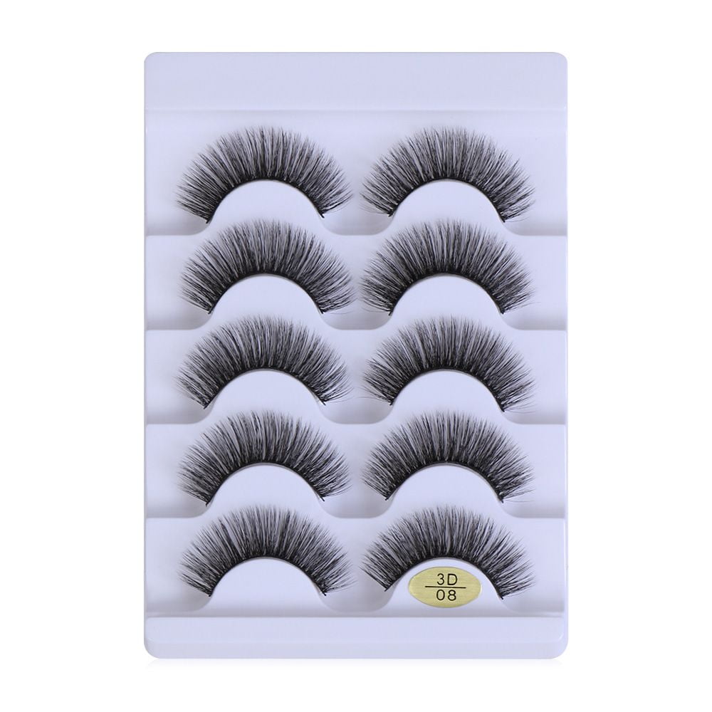 SKONHED 5 Pairs Eye Makeup Tools Fluffy Multilayers Multi-styles ...