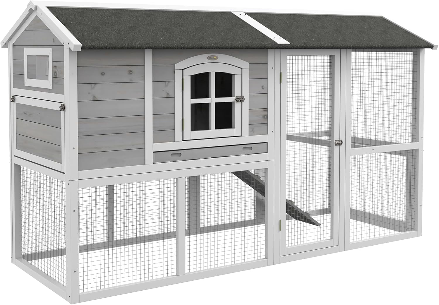 SKPYX Chicken Coop, Wooden Chicken Hutch for 4 Chickens with Nesting ...