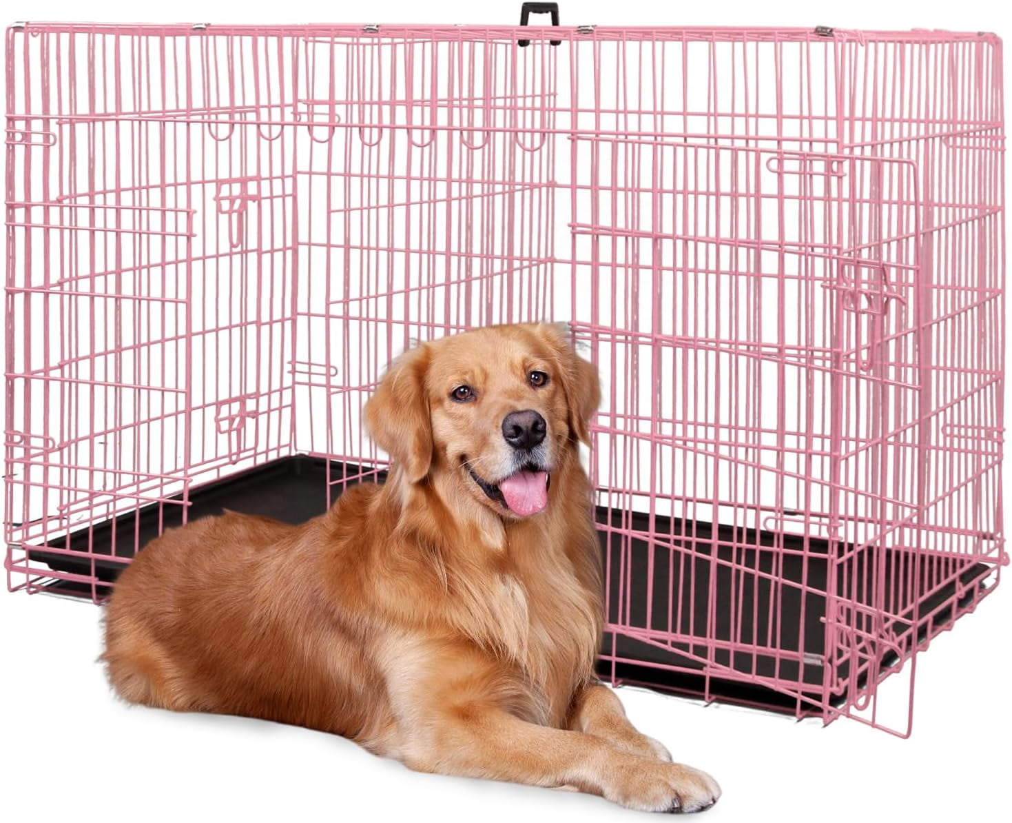 SKPYX Dog Crates for Medium Small Dogs Folding Mental Wire Crates Dog ...