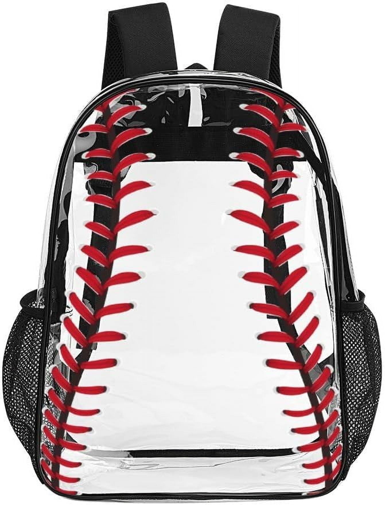 SKQIT Baseball Print Clear Backpack, Heavy Duty PVC Transparent See ...