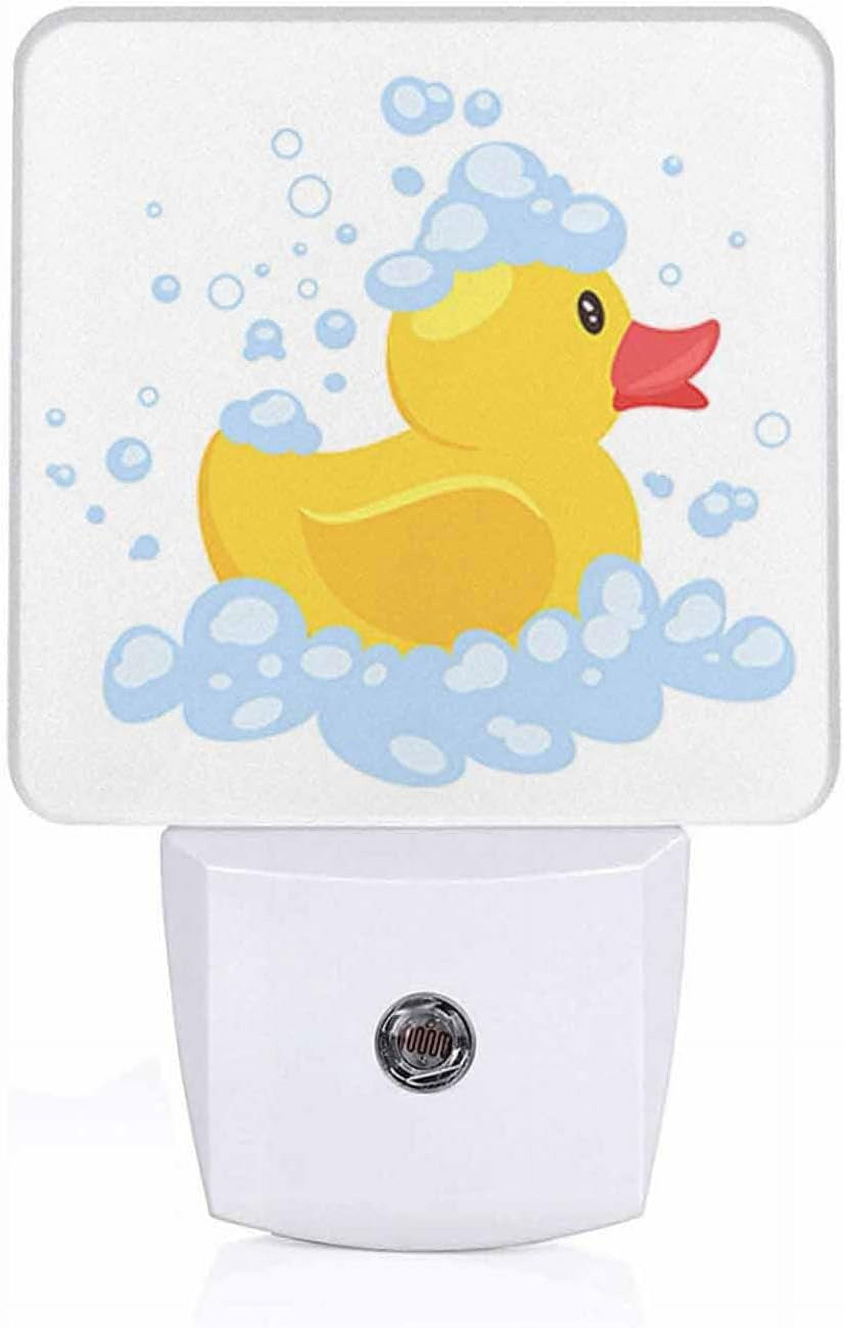 SKQIT Cartoon Yellow Rubber Duck Night Light, Dusk to Dawn Smart Sensor ...
