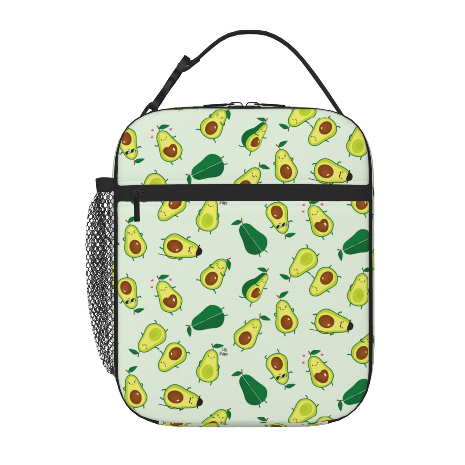 SKQIT Cute Avocado Insulated Lunch Box, Portable Lunch Bag Reusable ...