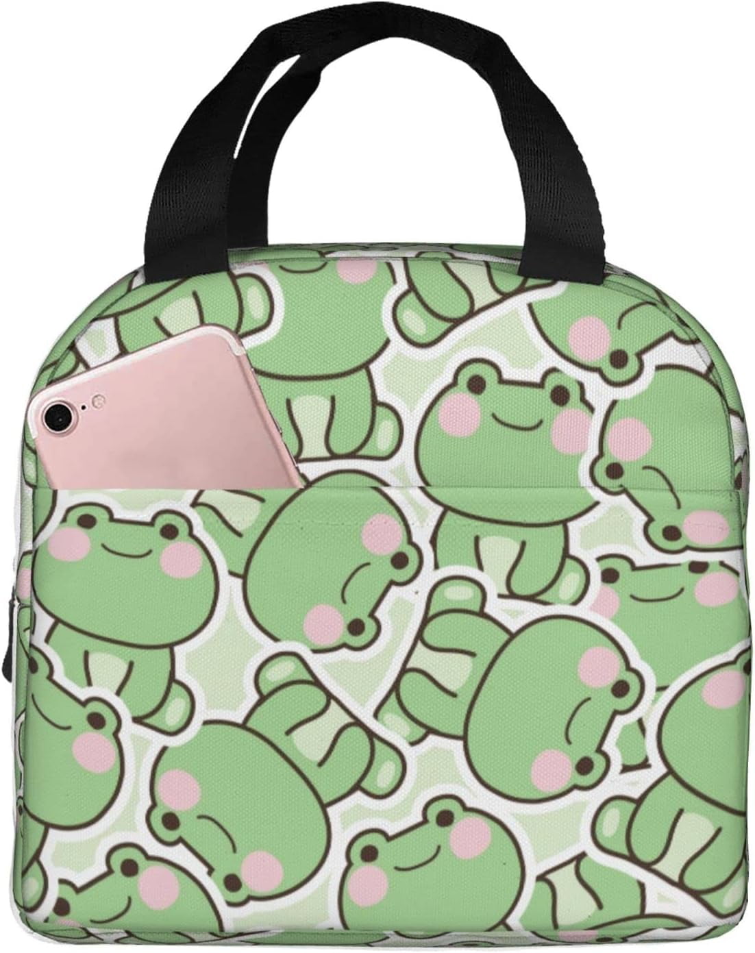 SKQIT Cute Frog Pattern Insulated Lunch Bag Thermal Cooler Lunch Box ...