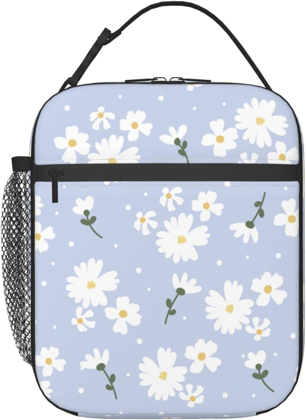 SKQIT Daisy Flower Leaf Insulated Lunch Box, Portable Lunch Bag ...