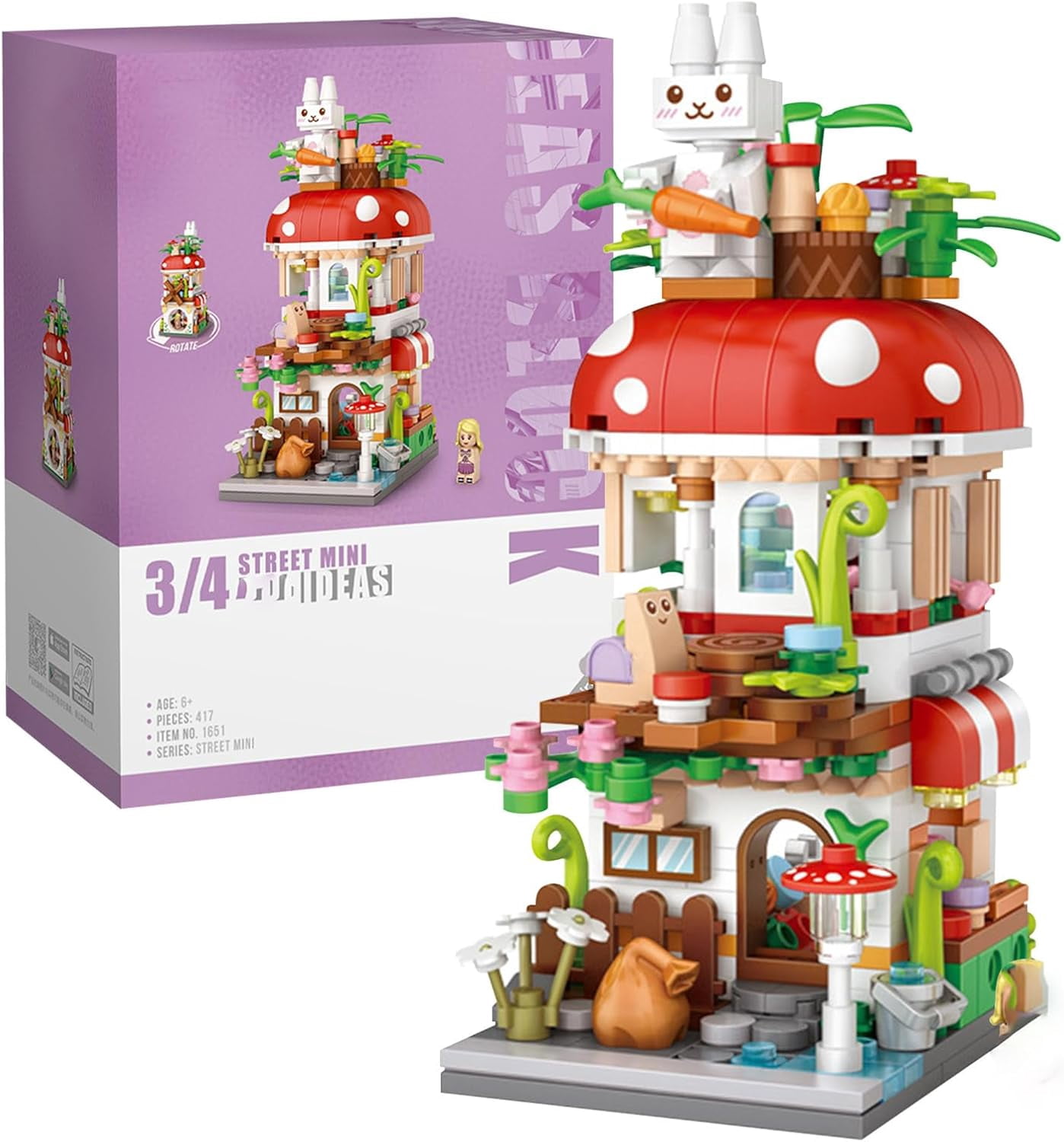 SKQIT Mini City Shop Street View Building Blocks Model Set,Simulation ...