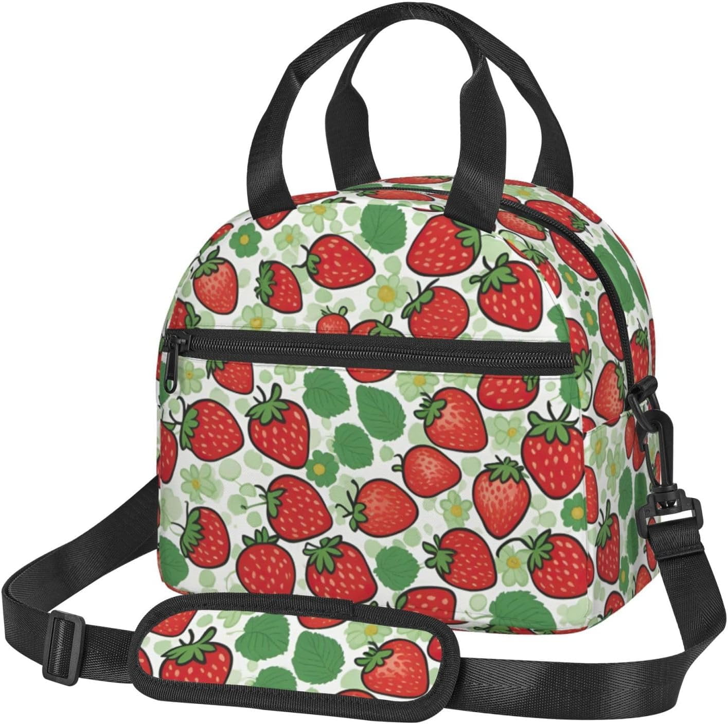 SKQIT Red Strawberry Insulated Lunch Bags for Adult, Reusable Lunch Box ...