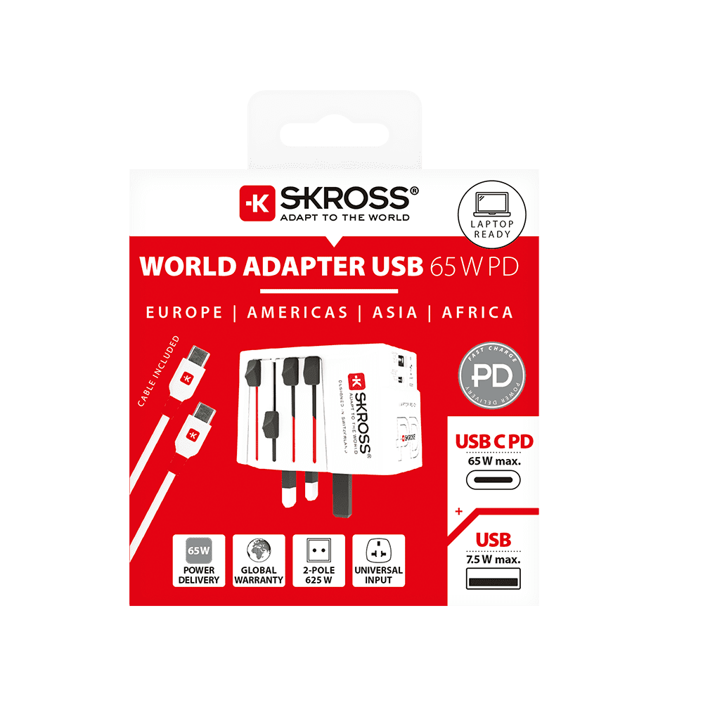 SKROSS World Travel adaptor MUV USB AC65PD - Walmart.com