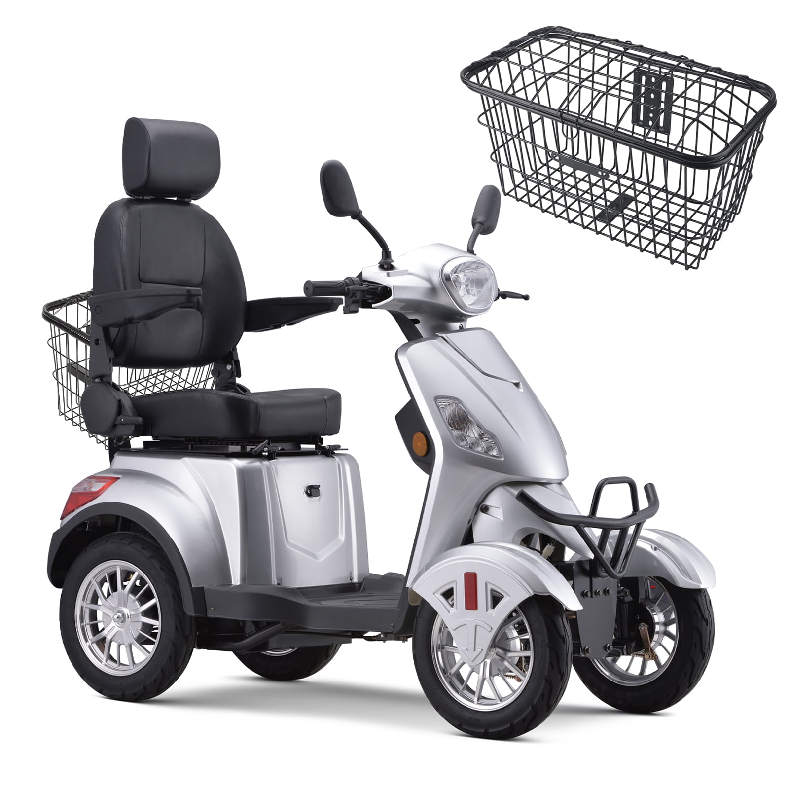 SKRT Large 4 Wheels Mobility Scooter (XW-E01), Electric Heavy Duty ...