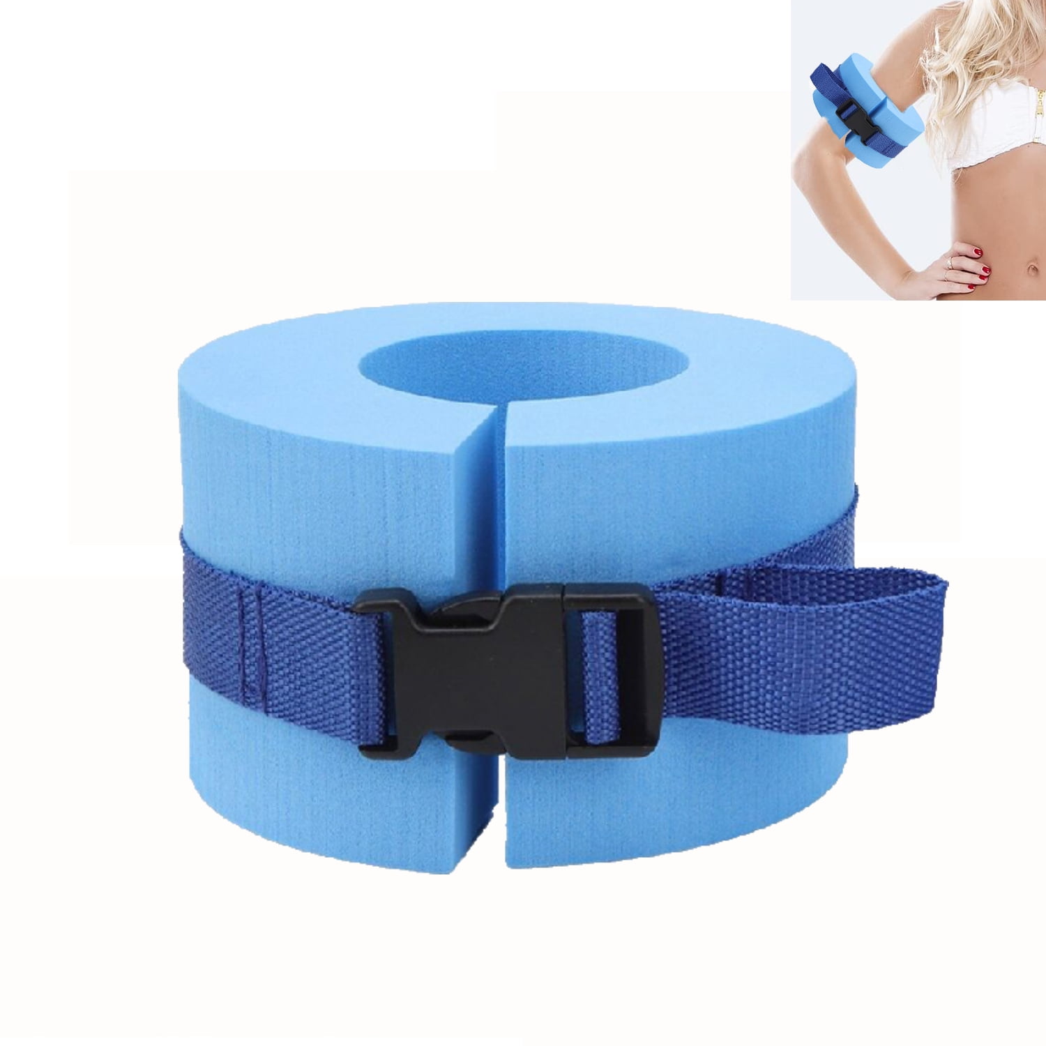 SKSOYT Aqua Swimming Blue EVA Water Ankle Weights with Adjustable Strap ...