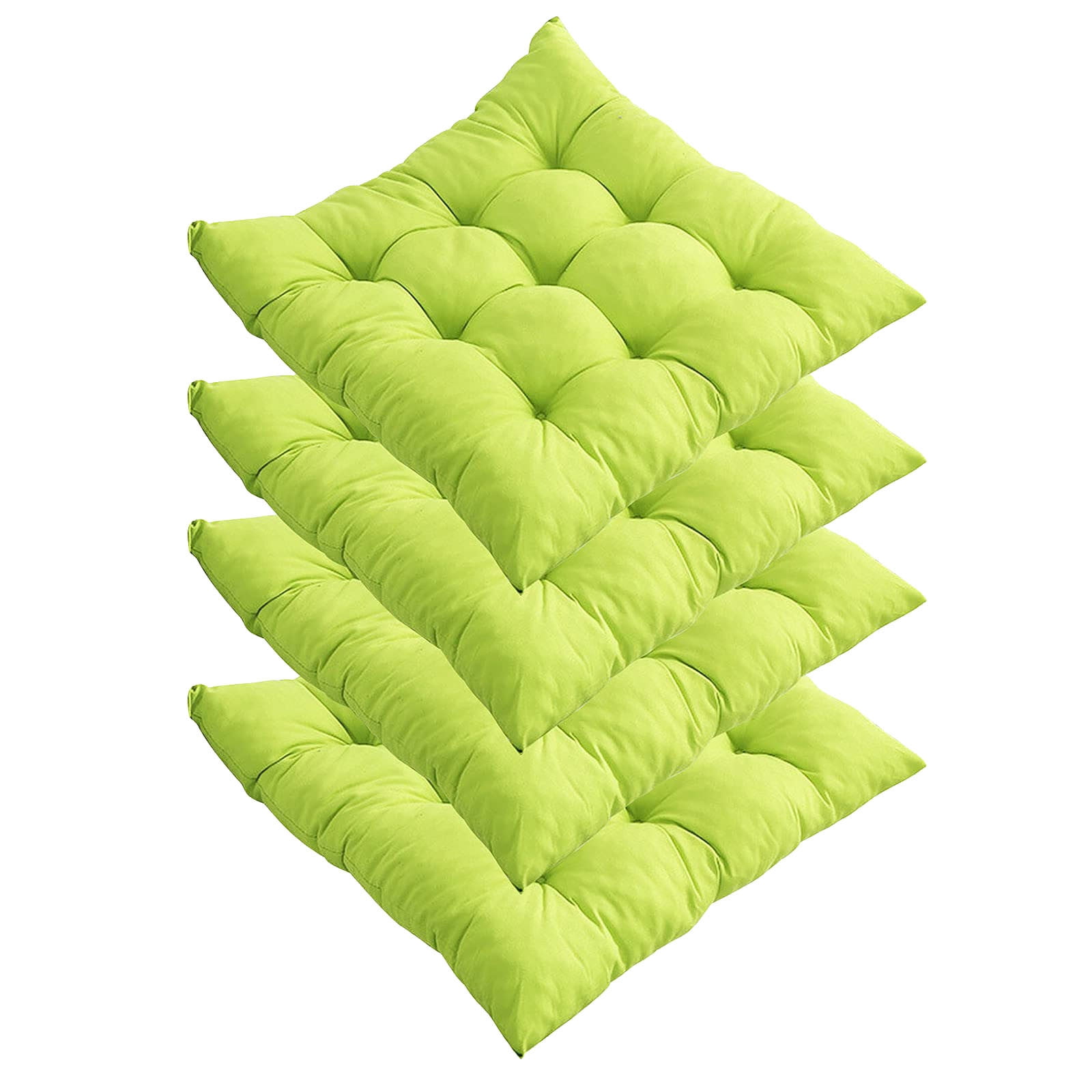 SKSloeg 4 Packs Outdoor Seat Cushions, Polyester Tufted Patio Chair ...