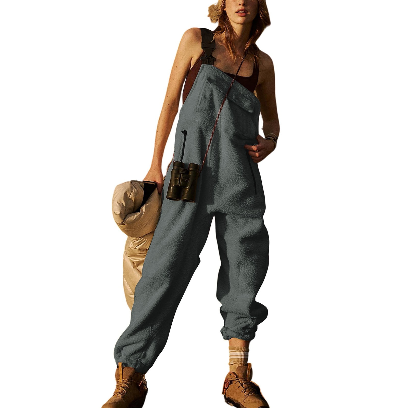 SKSloeg Fleece Overalls Women Womens Fleece Overalls Fleece Jumpsuit ...