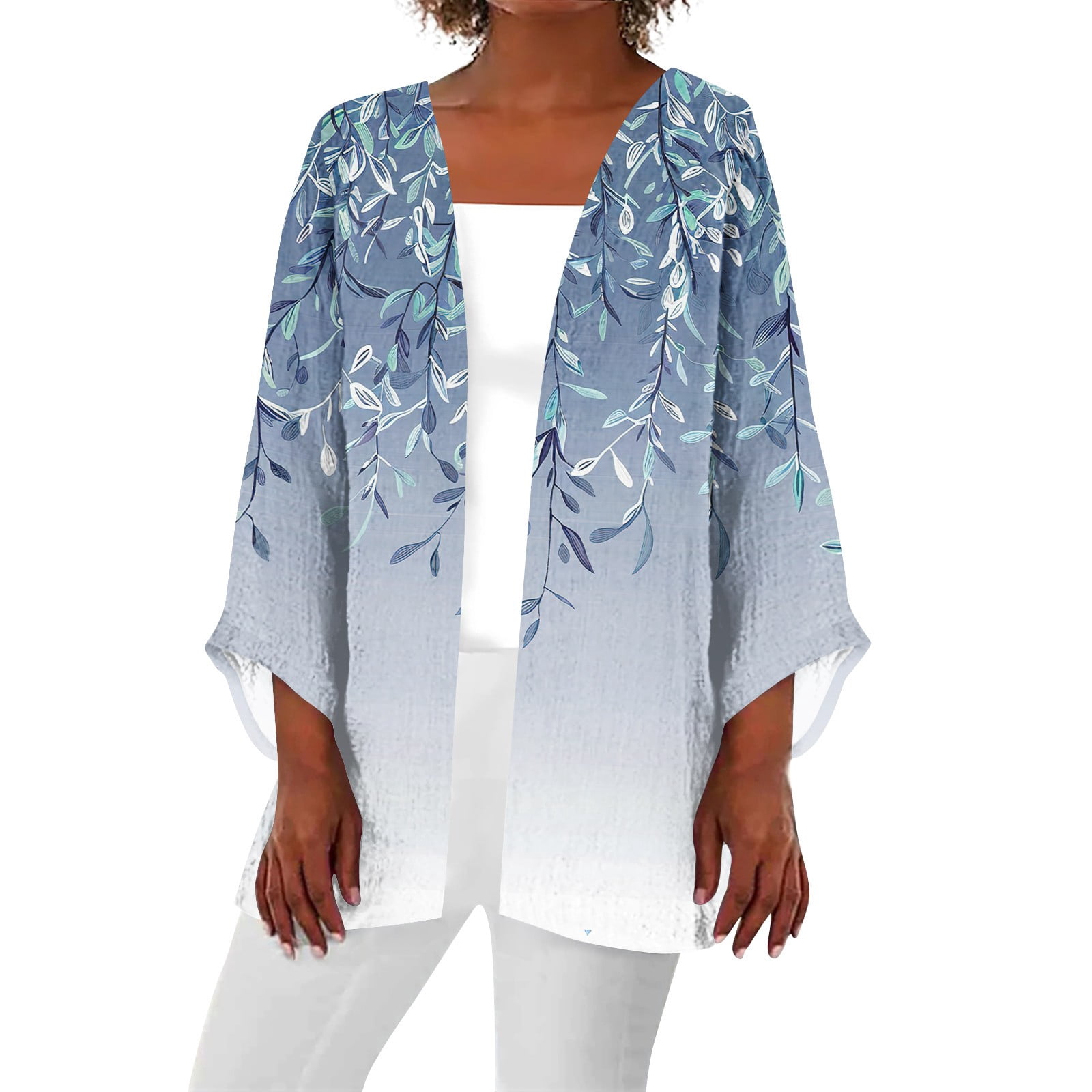 SKSloeg Light Weight Cardigan Women 3/4 Sleeve Lightweight Duster Top ...