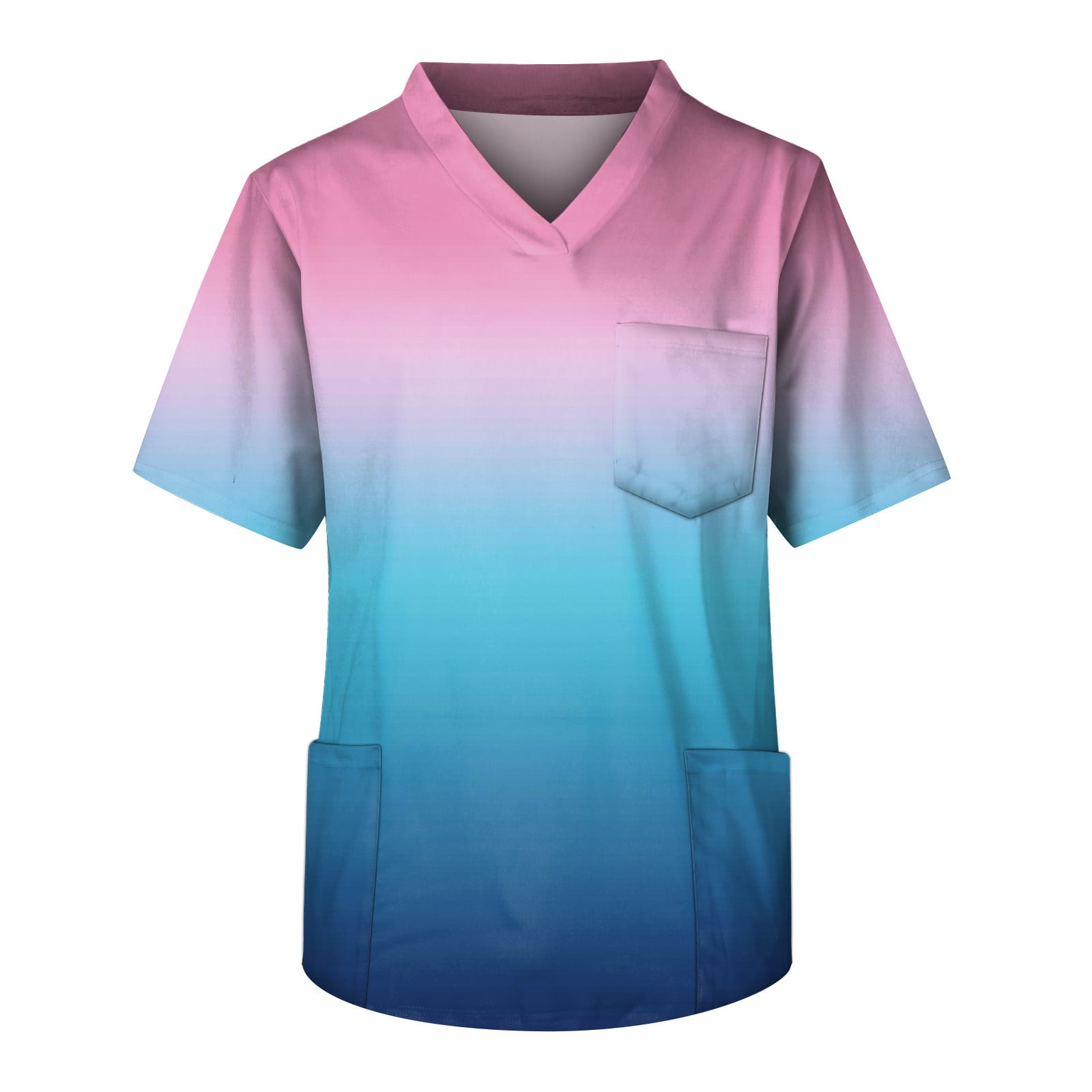 SKSloeg Men's Scrubs 2024 Scrub Tops Plus Size Tie Dyeg Shirt V-Neck ...