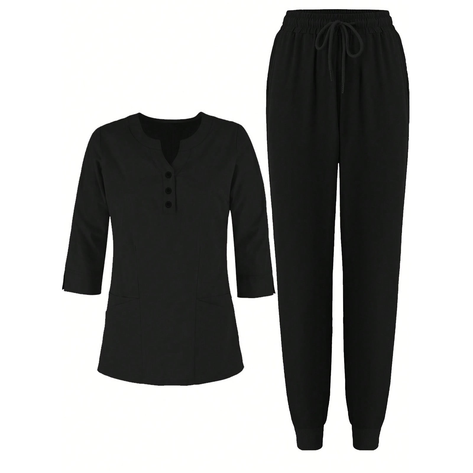 SKSloeg Scrubs for Women Set Clearance Plus Size Medical Scrub Sets ...