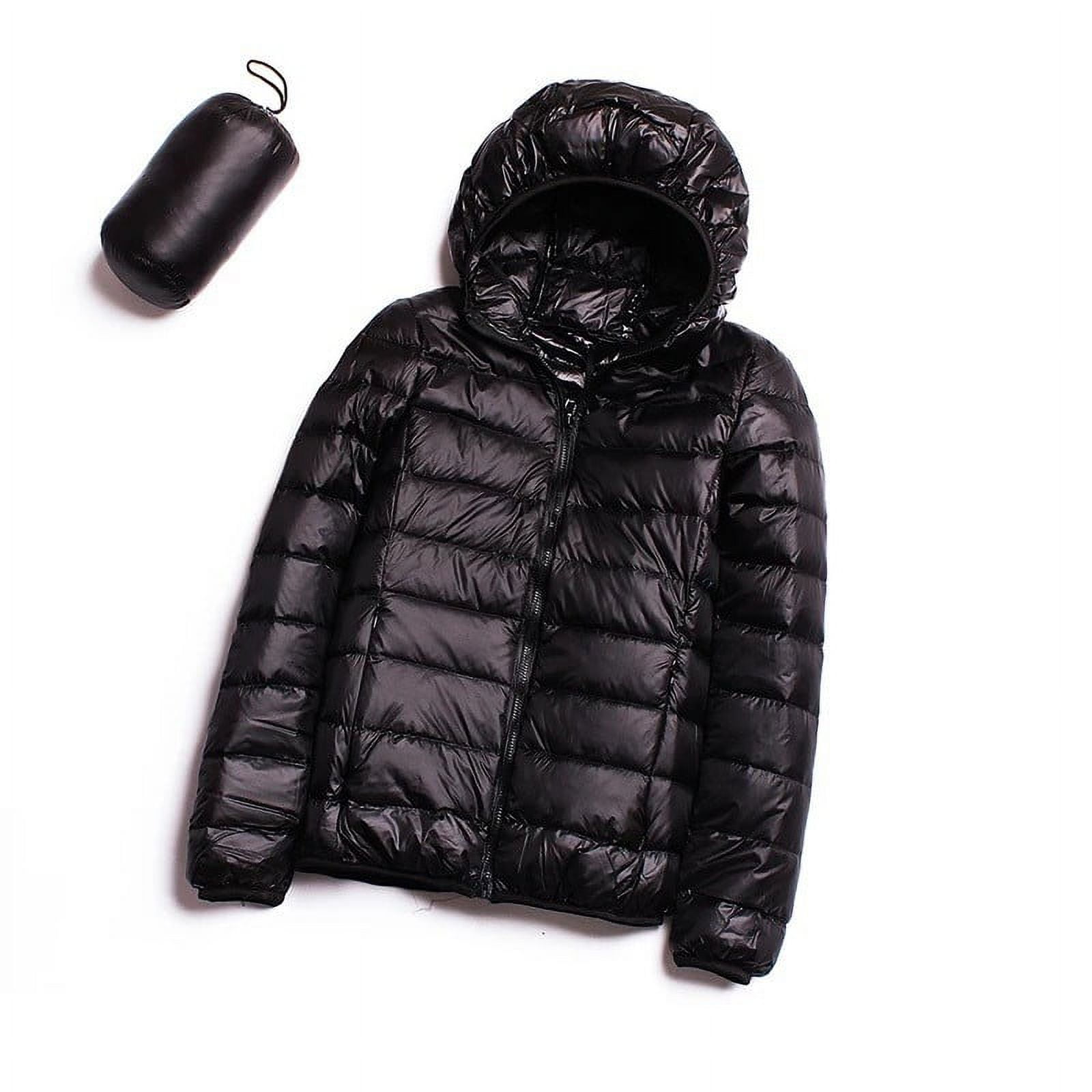 SKSloeg Womens Packable Puffer Jacket Hooded Short Down Jacket Quilted ...