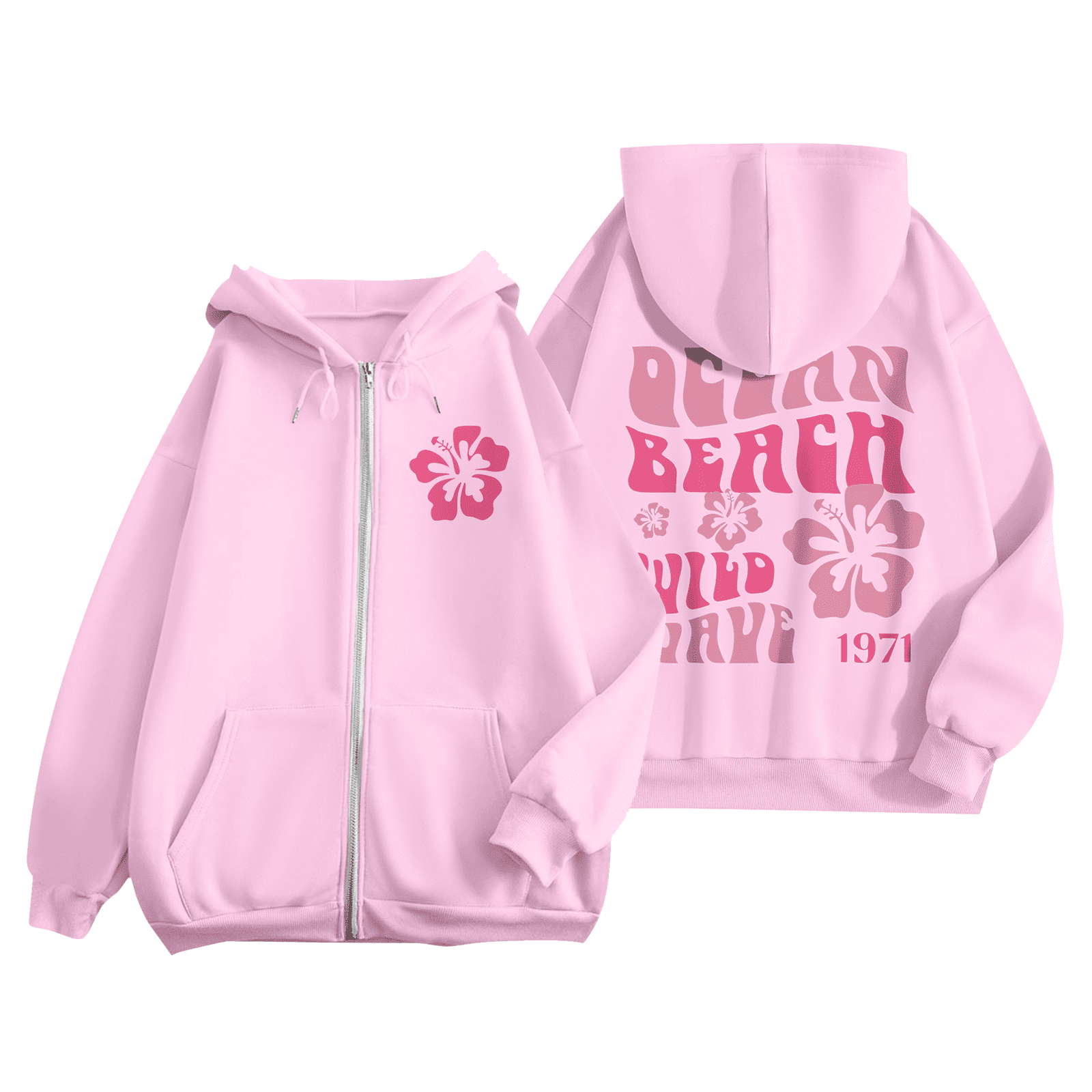 SKSloeg Zip Up Sweatshirt Women Drawstring Full Zip Lightweight Hoodie ...