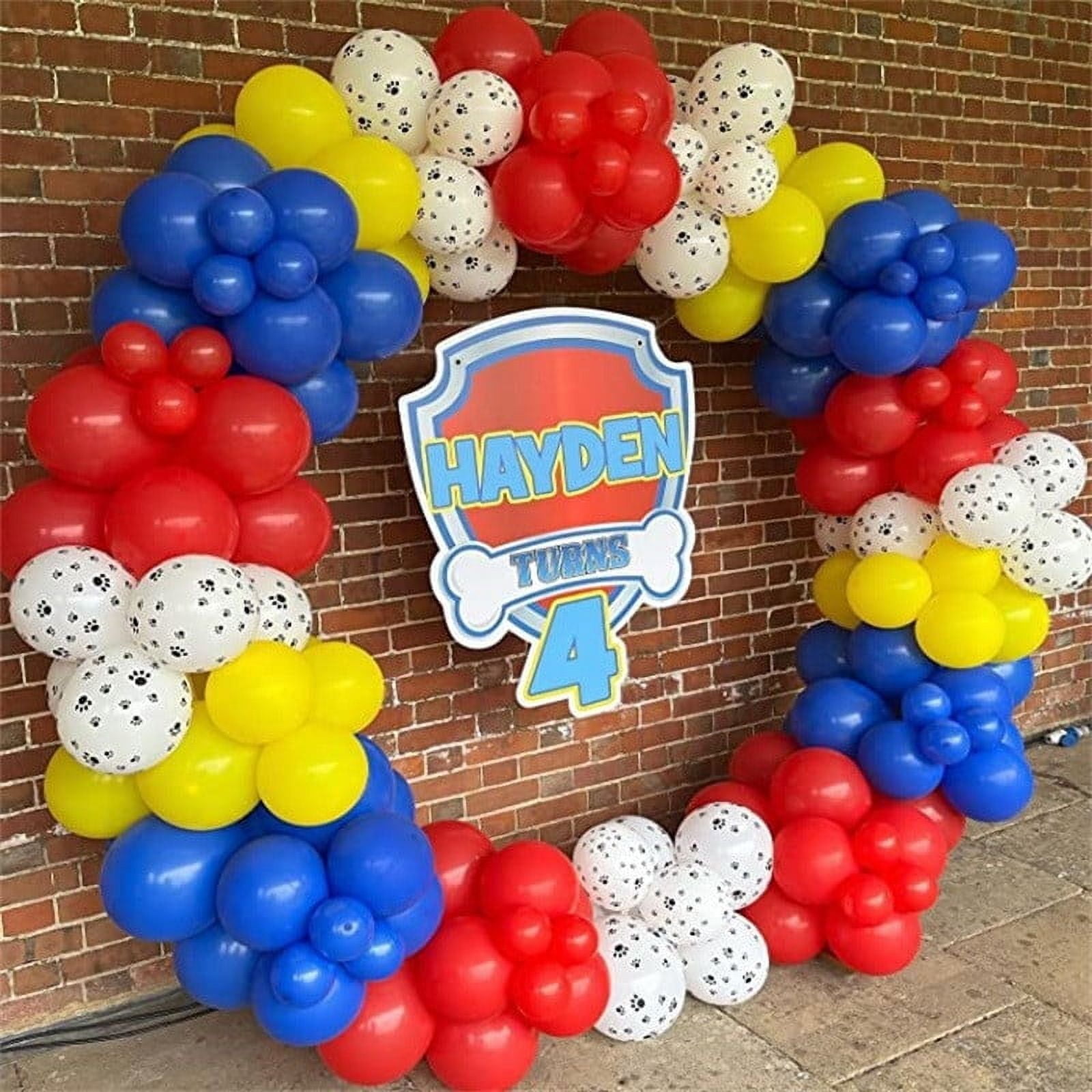 SKTMH 119 Pcs Dog Paw Balloon Garland Dog Paw Party Decorations Red ...