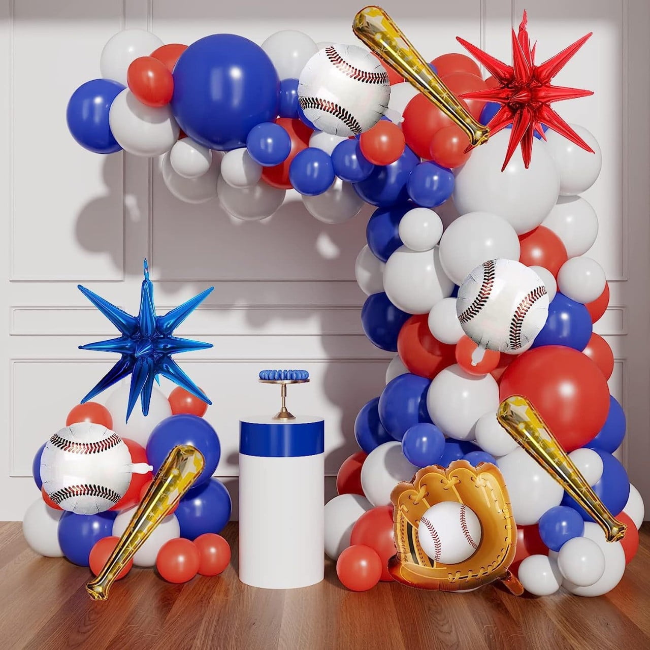 SKTMH 123 Pcs Baseball Balloon Garland Arch Kit Baseball Party ...