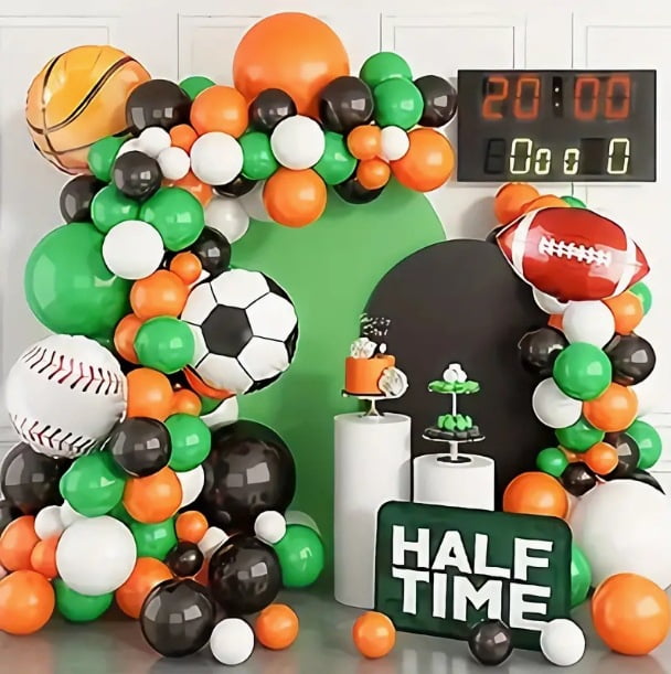 SKTMH 131 Pcs Sports Balloon Garland Arch Kit Sports Party Decorations ...
