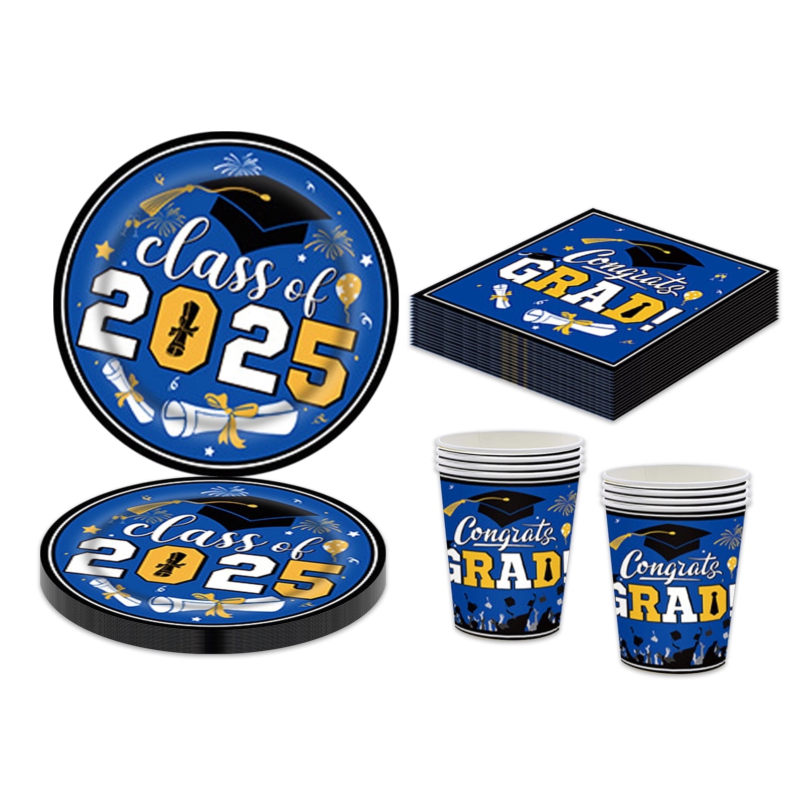 SKTMH 72Pcs Graduation Tableware Graduation Party Decorations ...