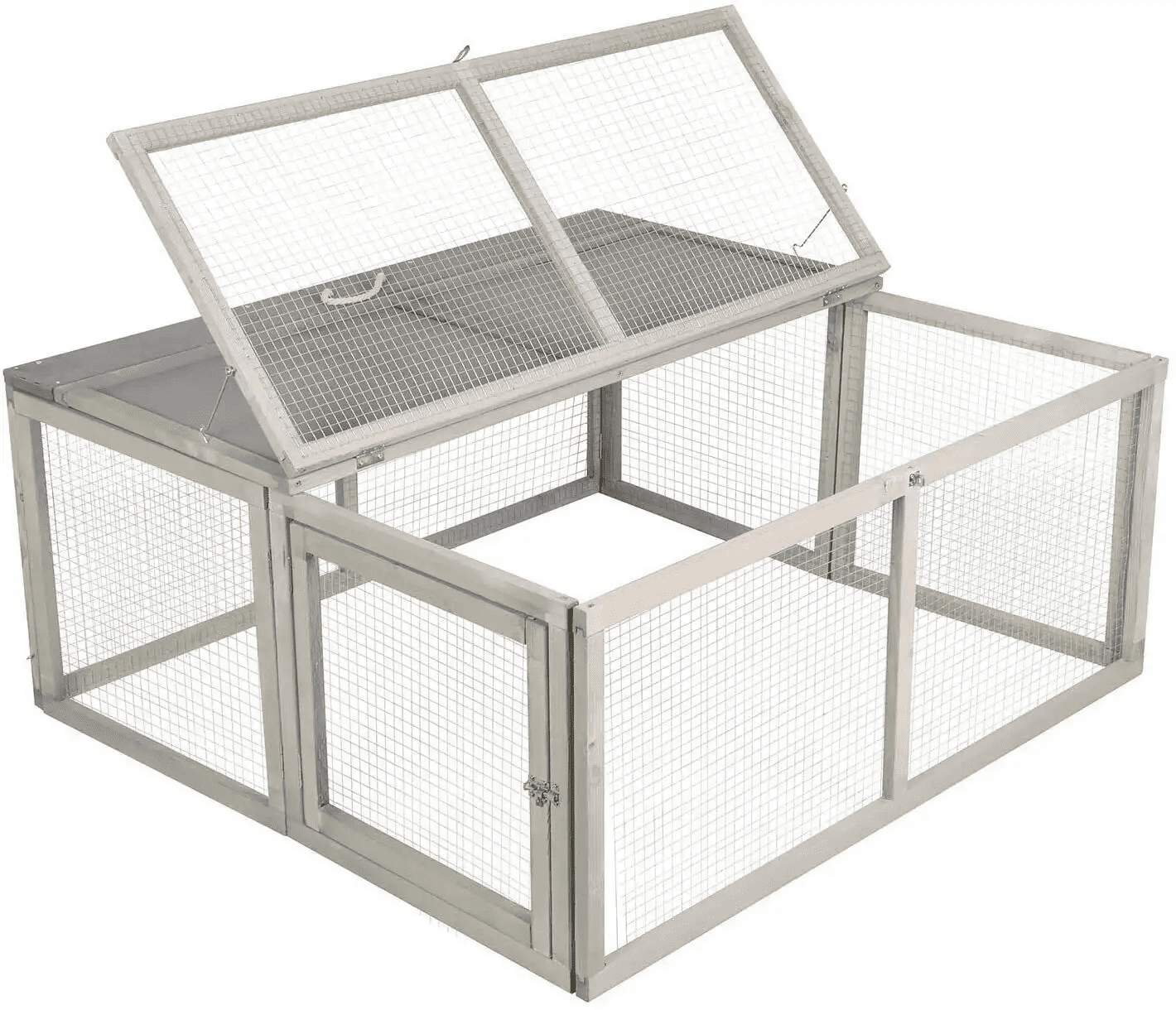 SKTPI 46 Inch Folding Wooden Chicken Coop – Rabbit Hutch and Pet Cage ...