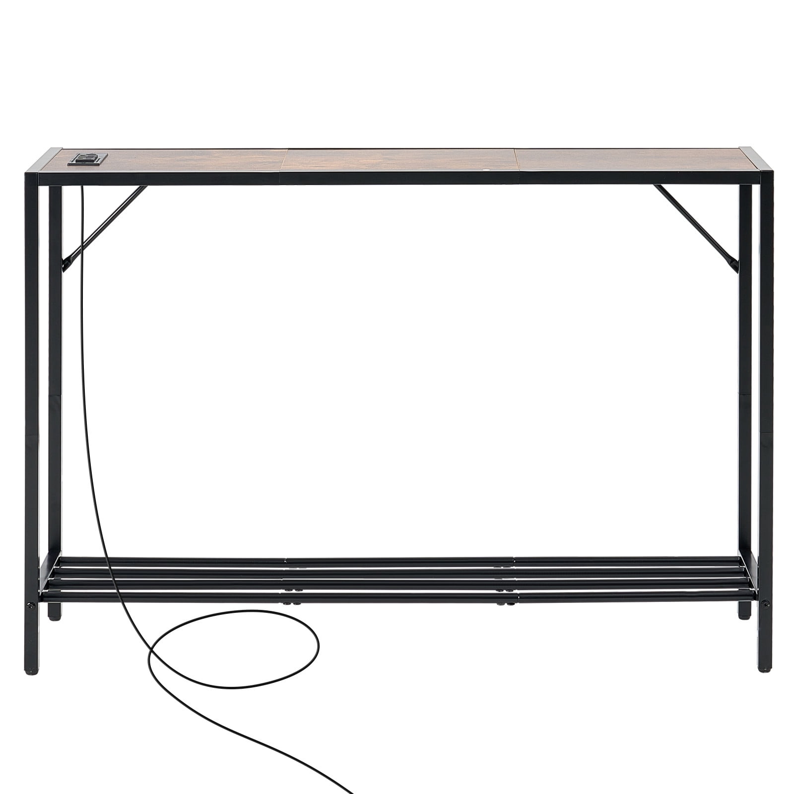 SKTPI Console Table, Narrow Behind The Couch Table with Outlet ...