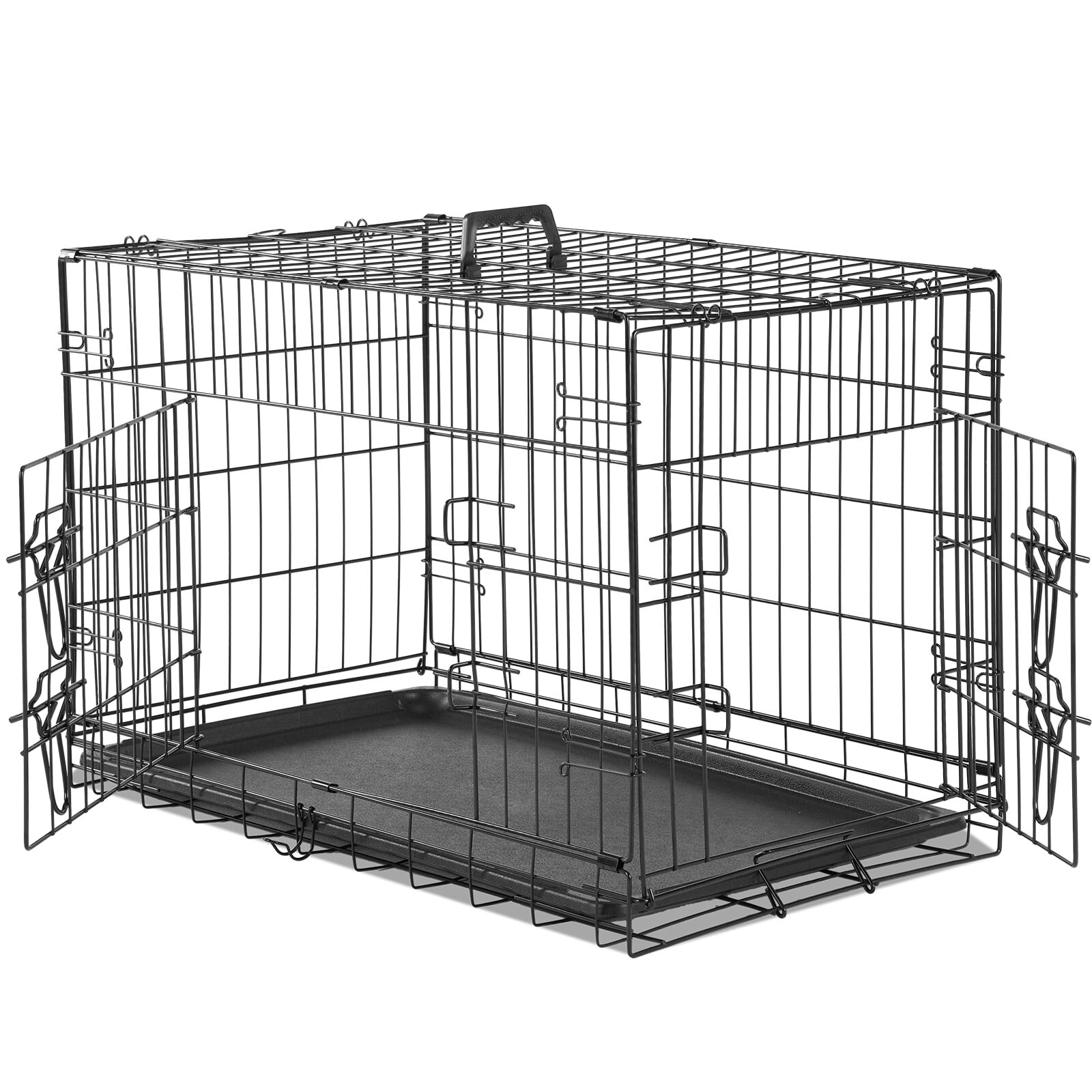 SKTPI Double Door Pet Cage – Metal Dog Cage with 5 Sizes for Pets of ...