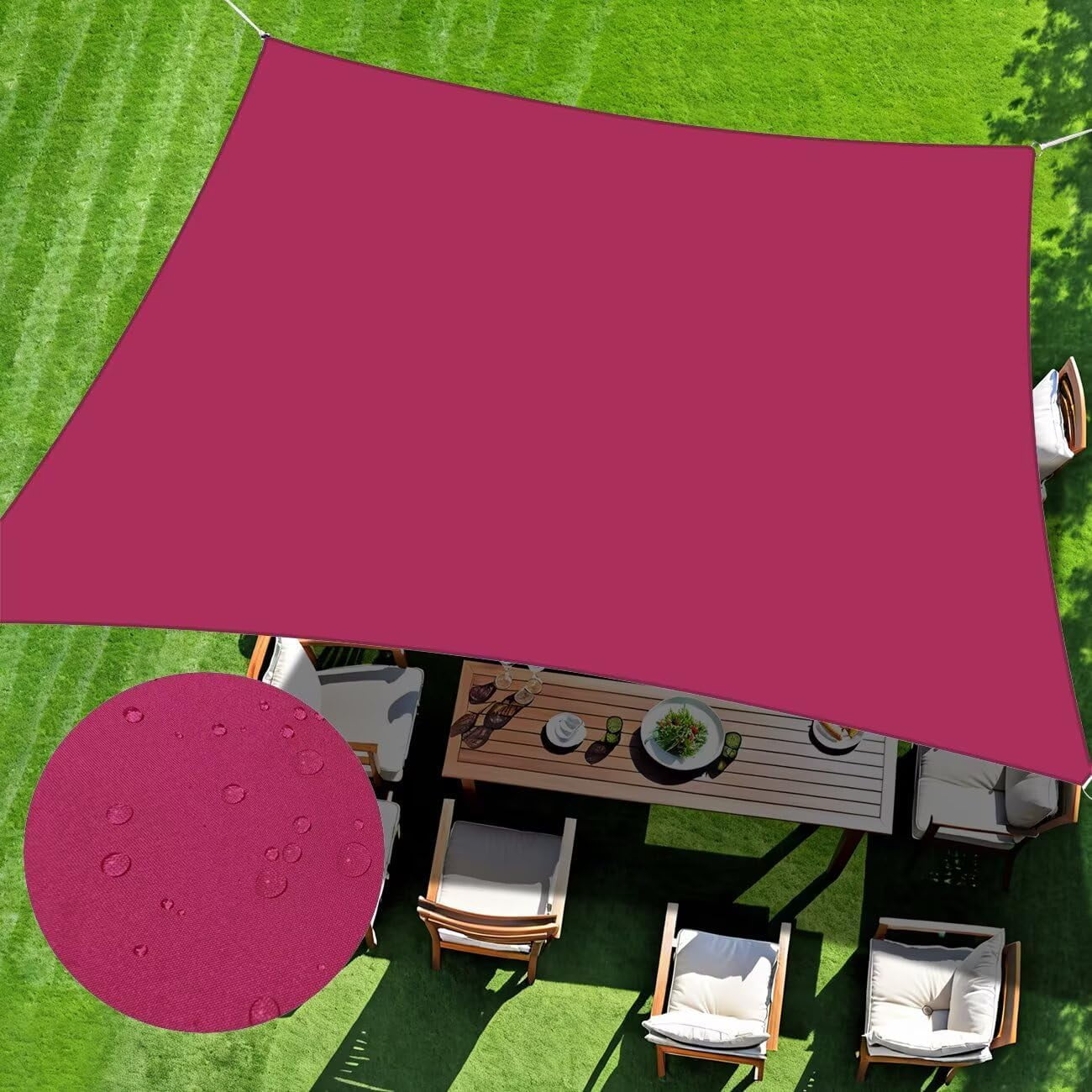 SKTPI Waterproof Sun Shade Sail,UV Block Outdoor Sunshade, for Backyard ...